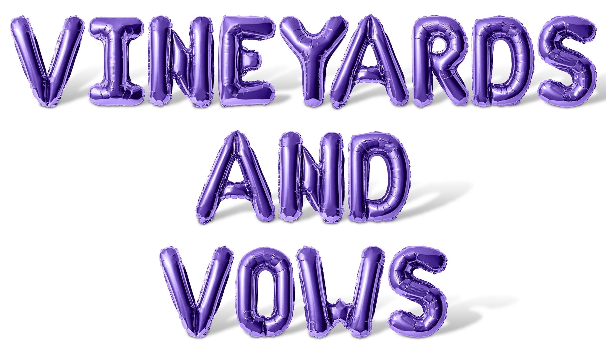 Letter Balloons - VINEYARDS AND VOWS 16" Inch Alphabet Letters Foil ...