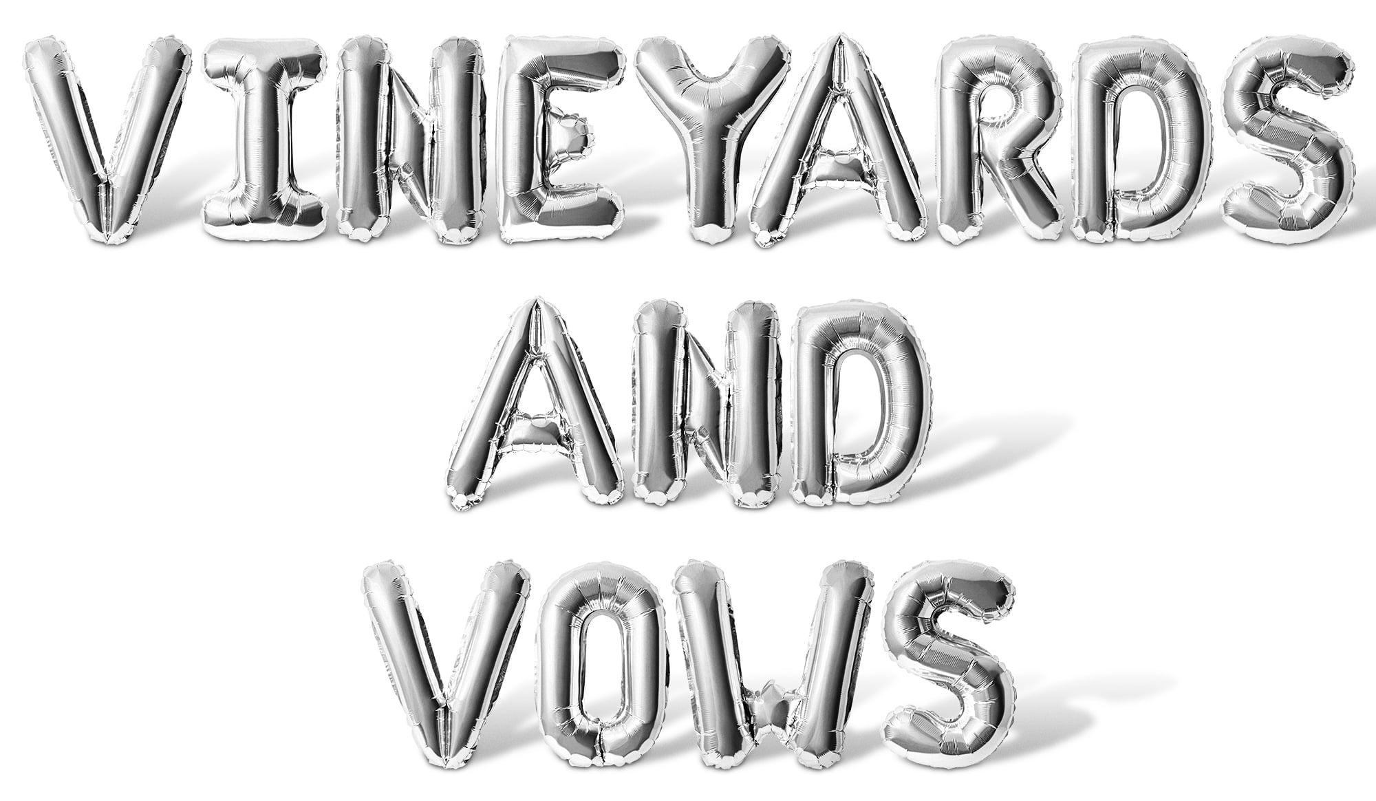 Letter Balloons - VINEYARDS AND VOWS 16" Inch Alphabet Letters Foil ...