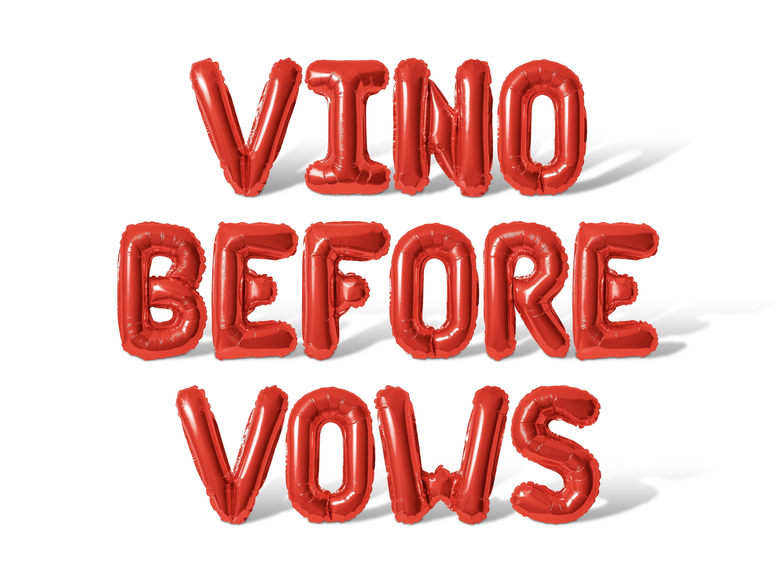 Letter Balloons - VINO BEFORE VOWS 16" Inch Alphabet Letters Foil Mylar ...