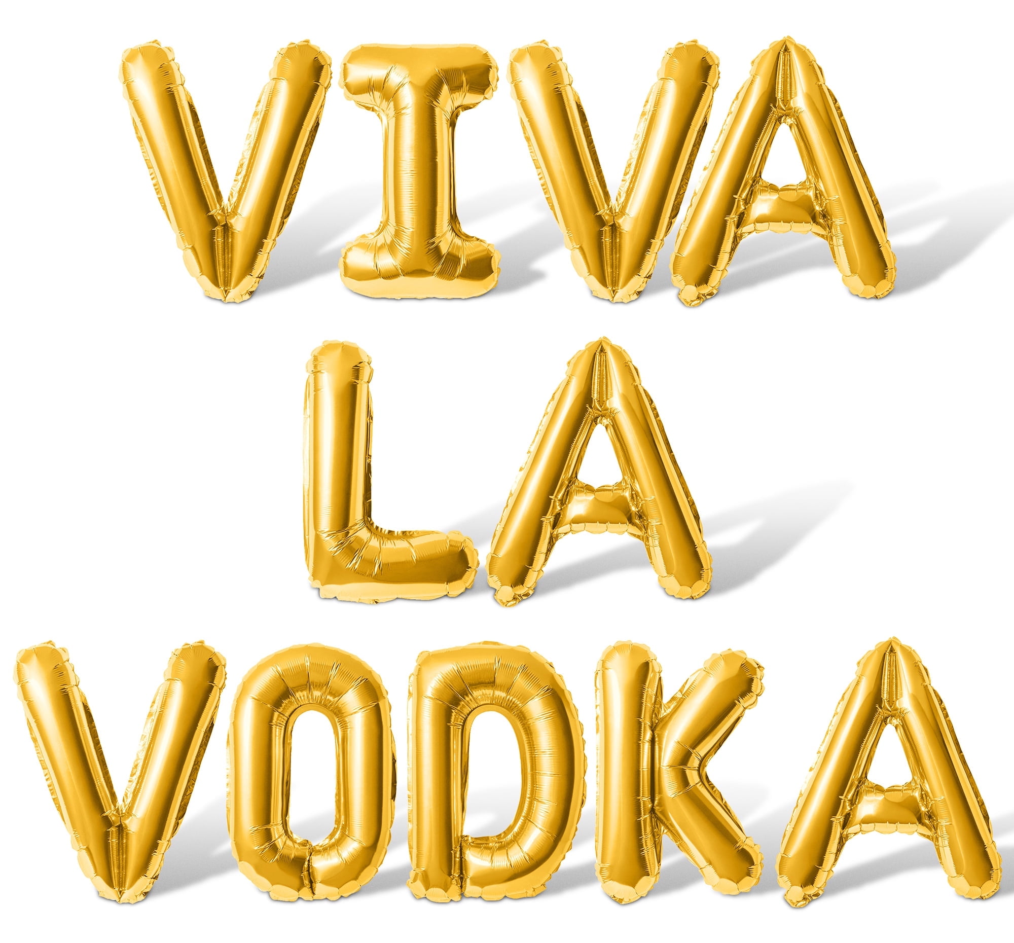 Letter Balloons - VIVA LA VODKA 16" Inch Alphabet Letters Foil Mylar ...