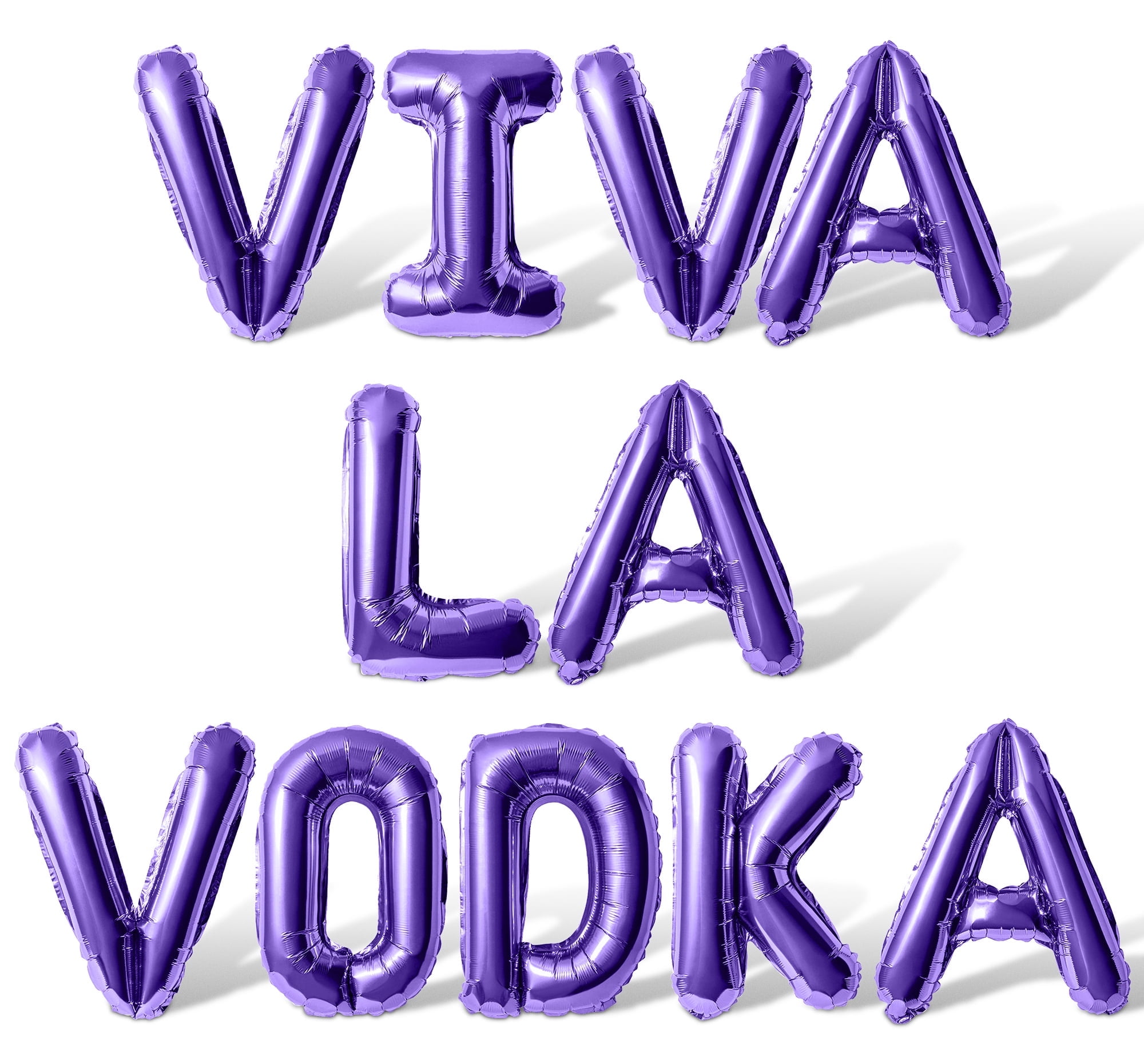 Letter Balloons - VIVA LA VODKA 16" Inch Alphabet Letters Foil Mylar ...