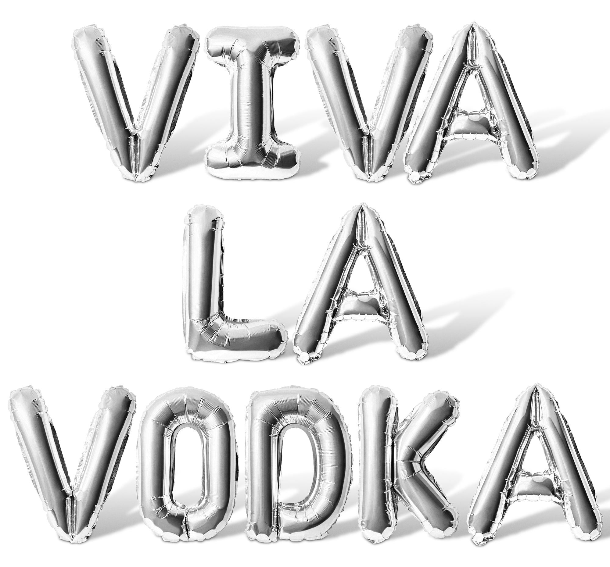 Letter Balloons - VIVA LA VODKA 16" Inch Alphabet Letters Foil Mylar ...