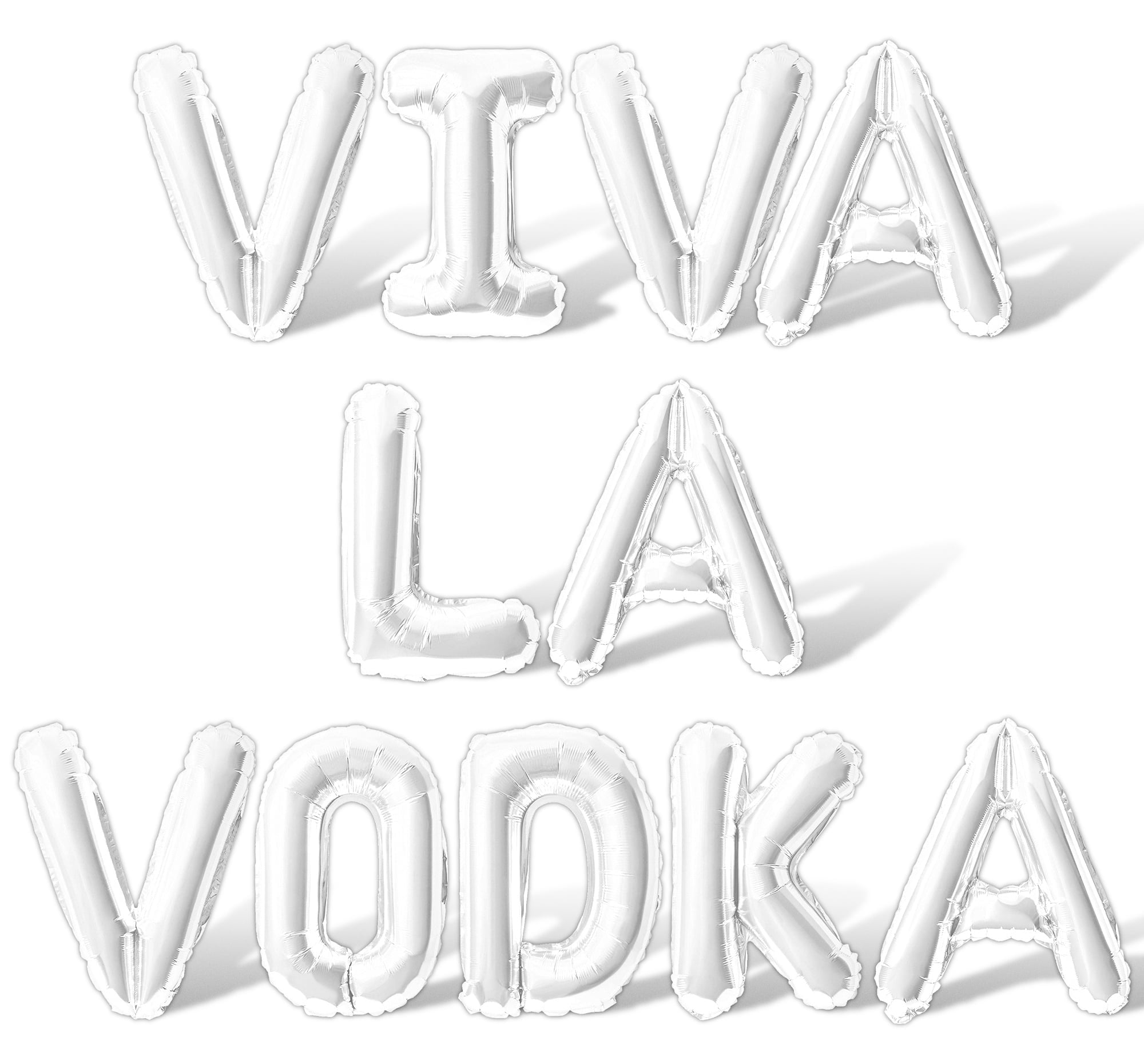 Letter Balloons - VIVA LA VODKA 16" Inch Alphabet Letters Foil Mylar ...