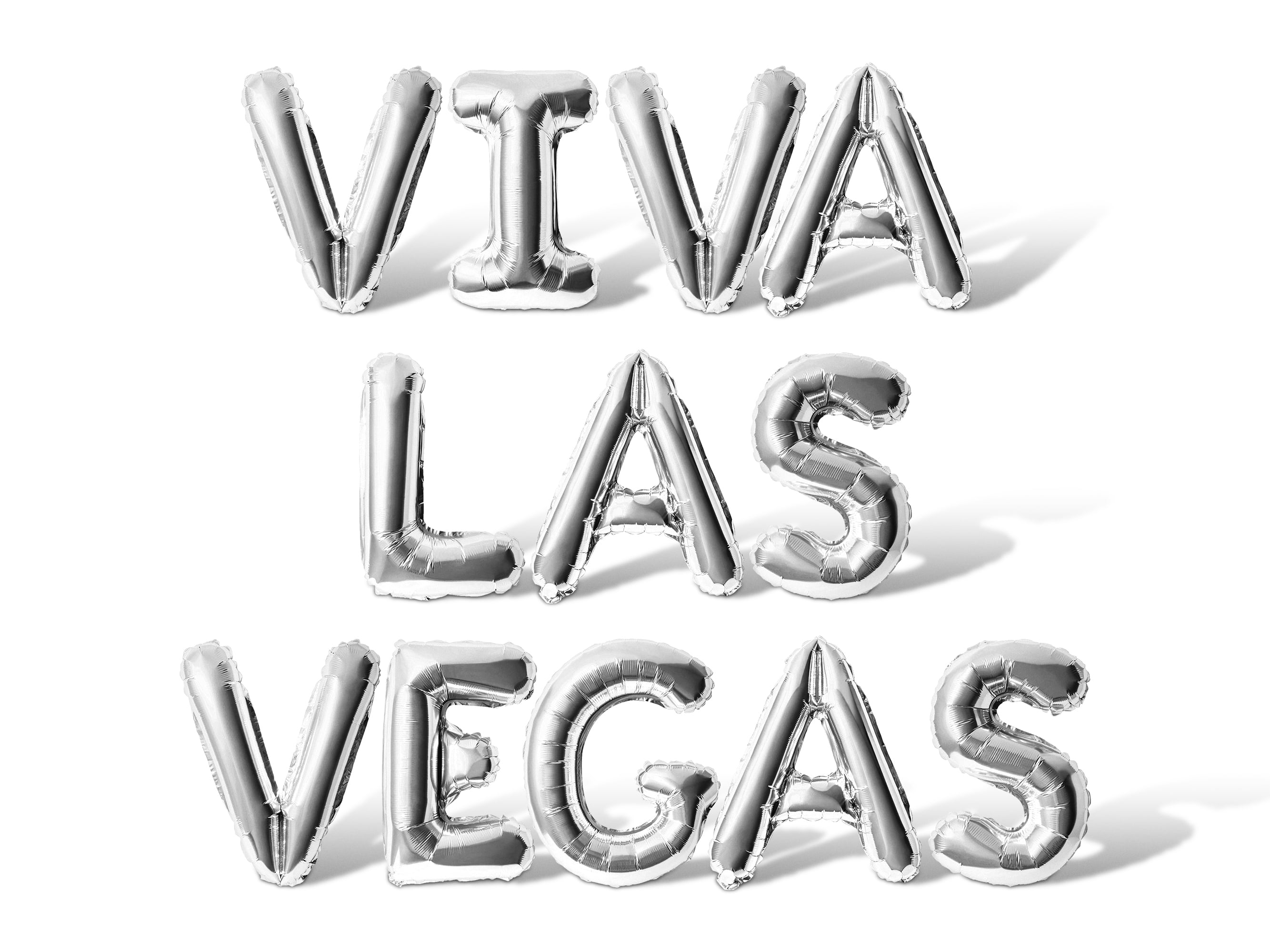 Letter Balloons - VIVA LAS VEGAS 16" Inch Alphabet Letters Foil Mylar ...
