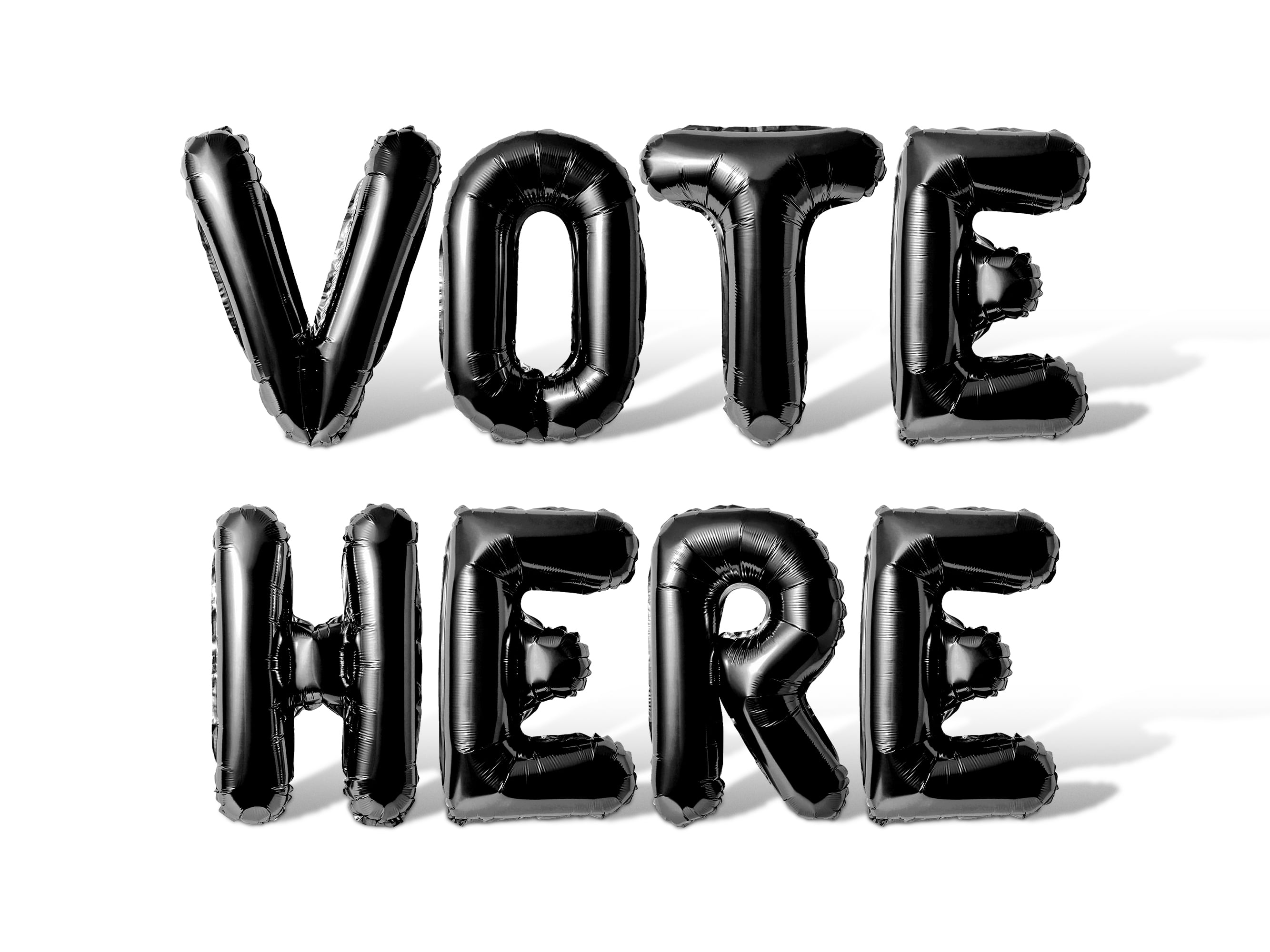 Letter Balloons - VOTE HERE 16" Inch Alphabet Letters Foil Mylar ...