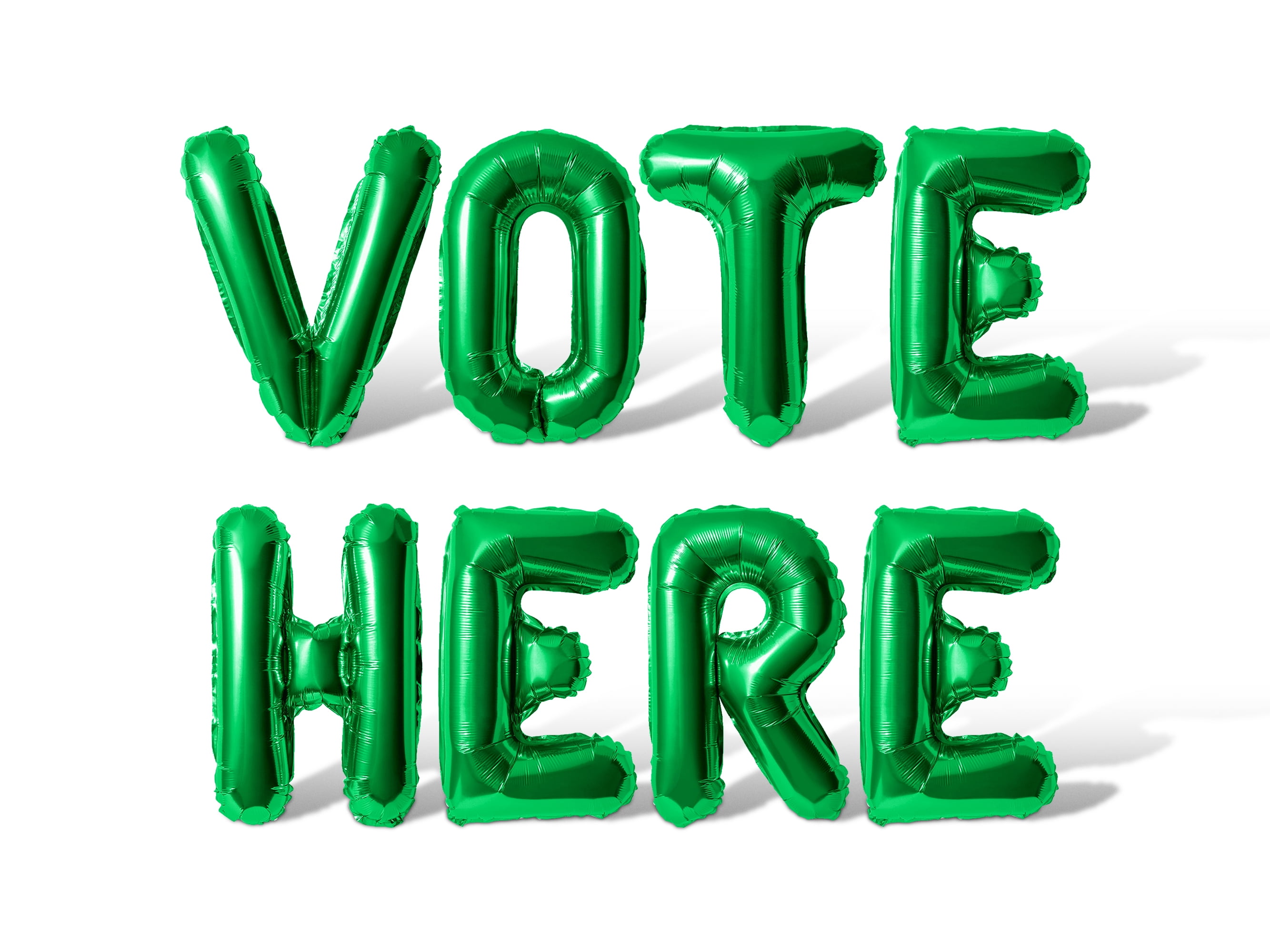 Letter Balloons - VOTE HERE 16" Inch Alphabet Letters Foil Mylar ...