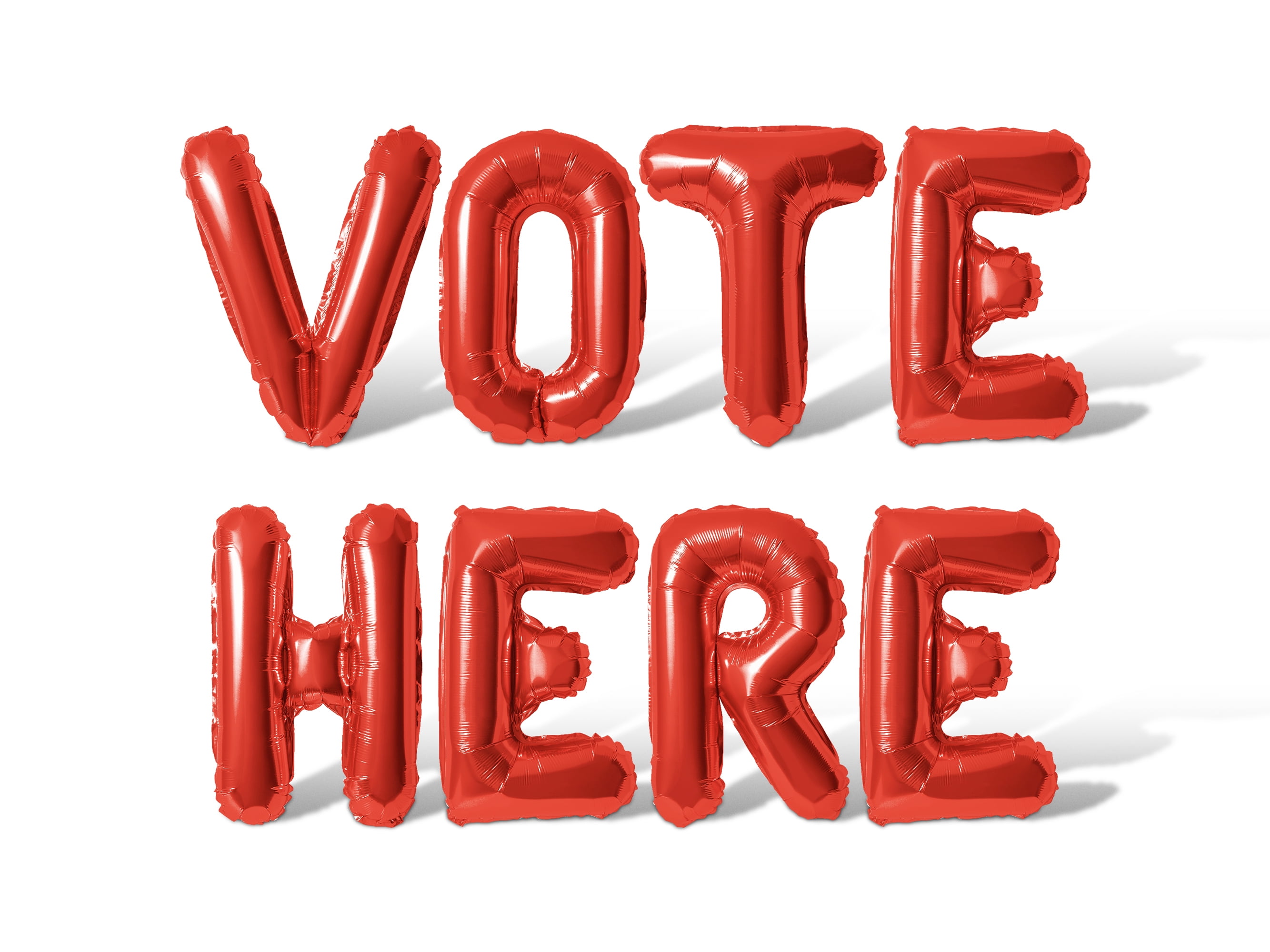 Letter Balloons - VOTE HERE 16" Inch Alphabet Letters Foil Mylar ...