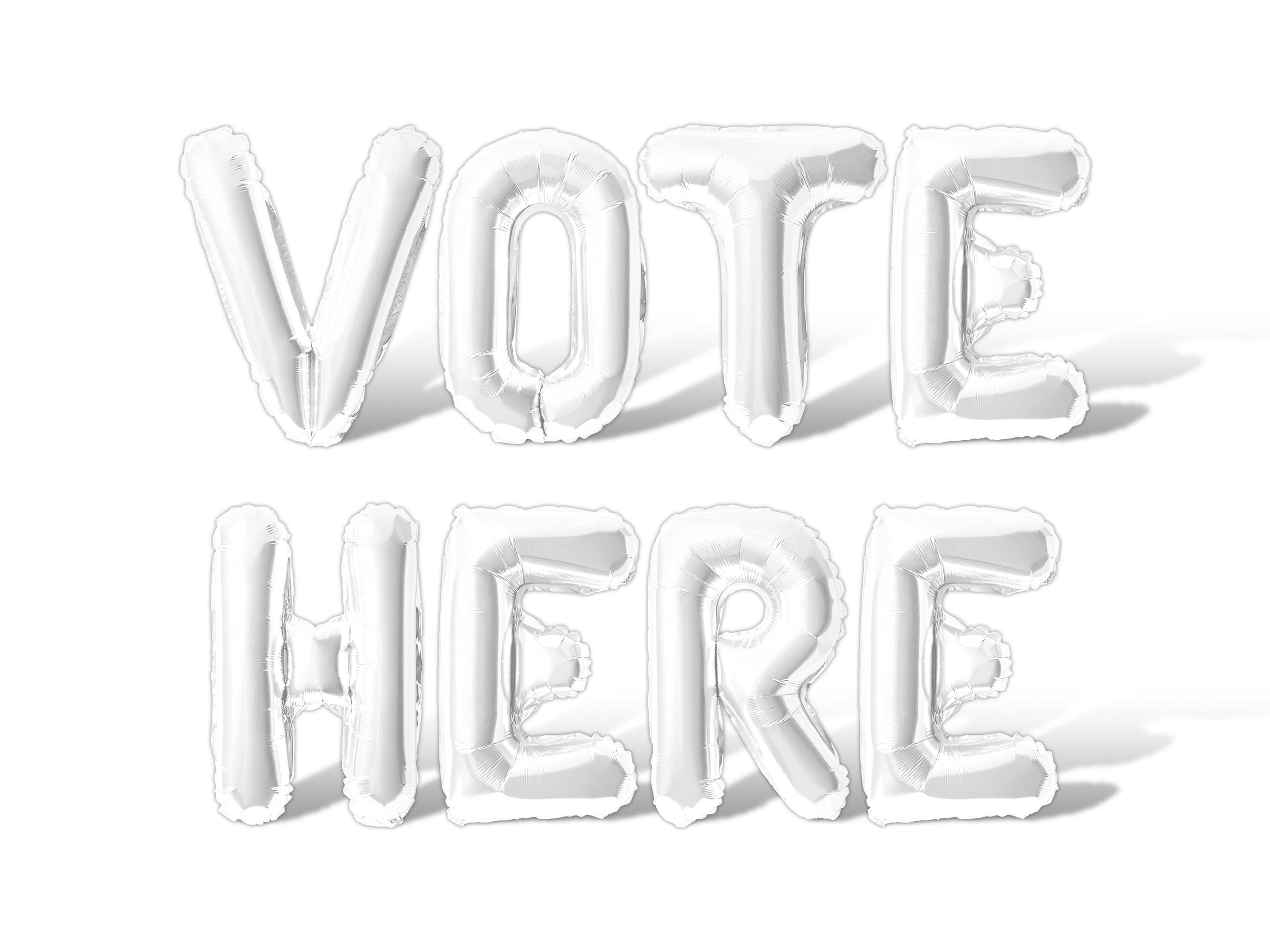 Letter Balloons - VOTE HERE 16" Inch Alphabet Letters Foil Mylar ...