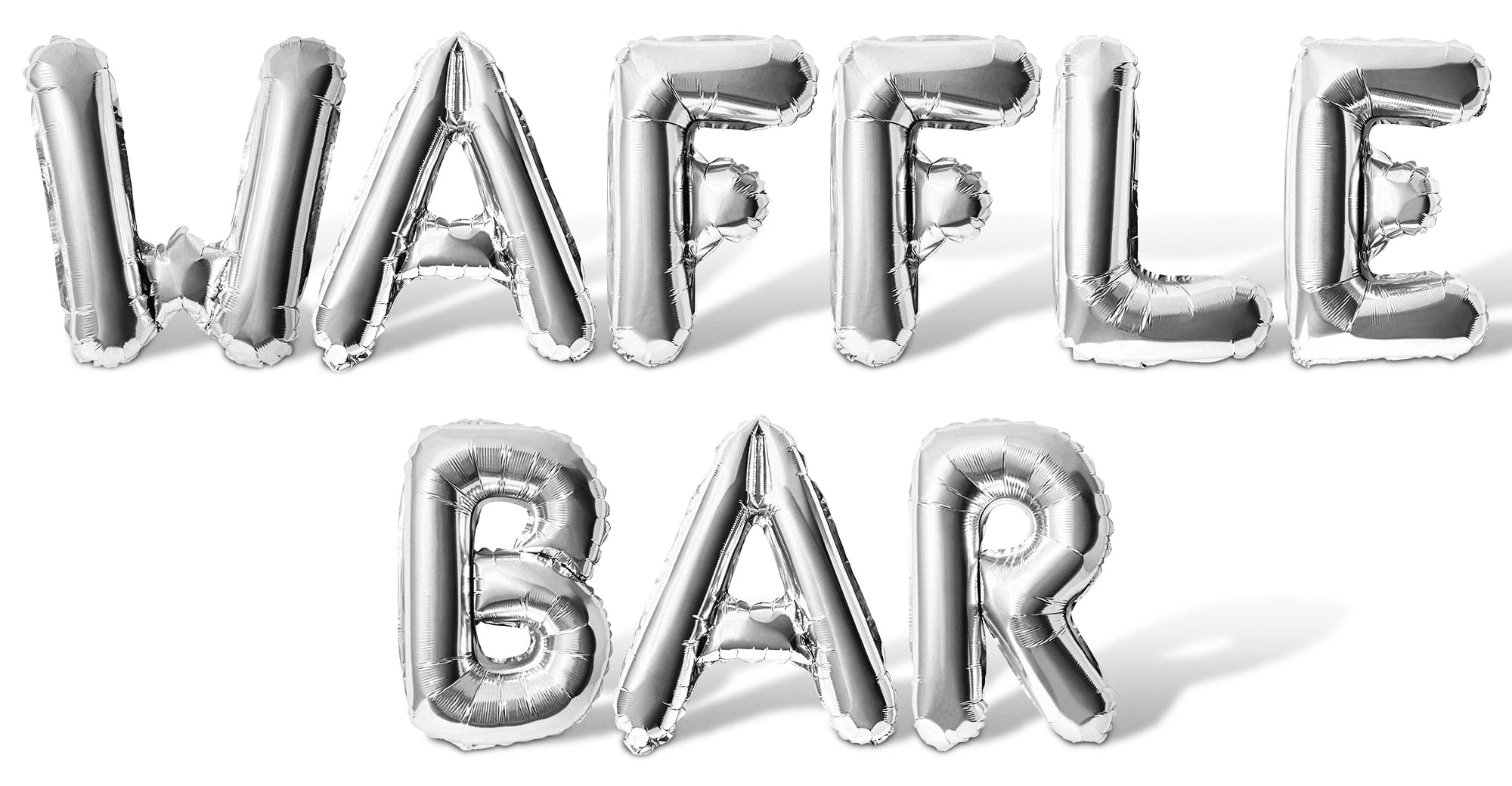 Letter Balloons - WAFFLE BAR 16" Inch Alphabet Letters Foil Mylar ...