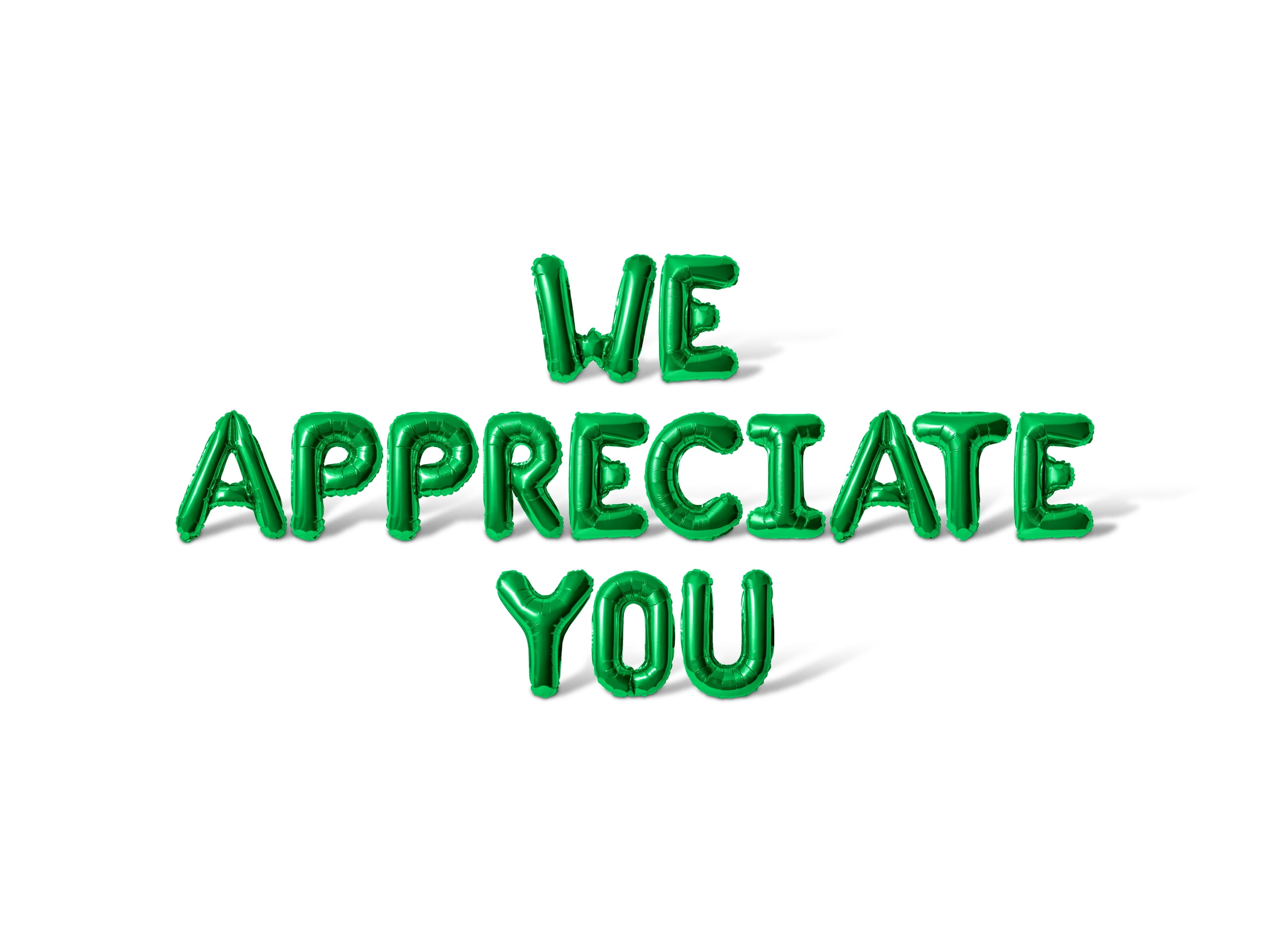 Letter Balloons - WE APPRECIATE YOU 16" Inch Alphabet Letters Foil ...
