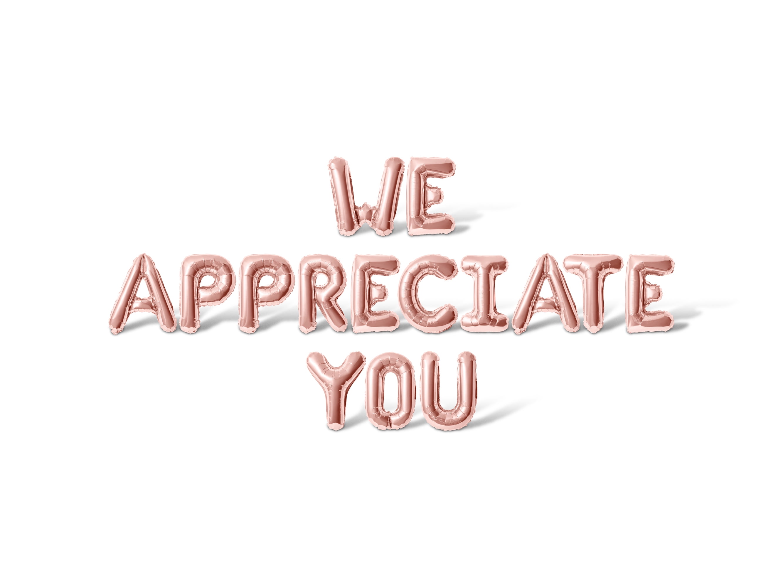 Letter Balloons - WE APPRECIATE YOU 16" Inch Alphabet Letters Foil ...