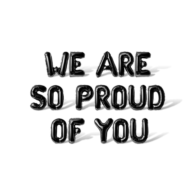 Letter Balloons - WE ARE SO PROUD OF YOU 16" Inch Alphabet Letters Foil ...
