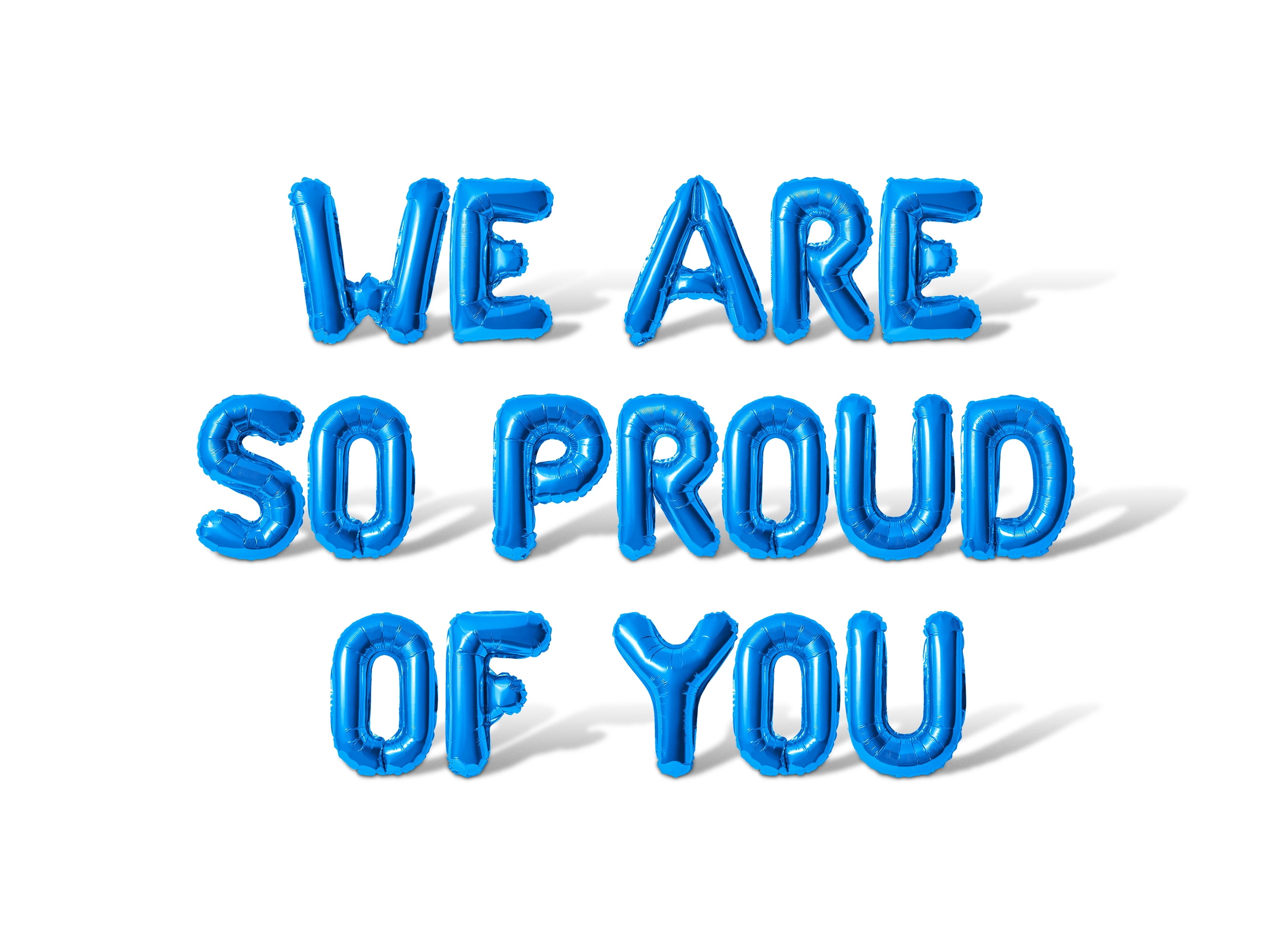 Letter Balloons - WE ARE SO PROUD OF YOU 16" Inch Alphabet Letters Foil ...