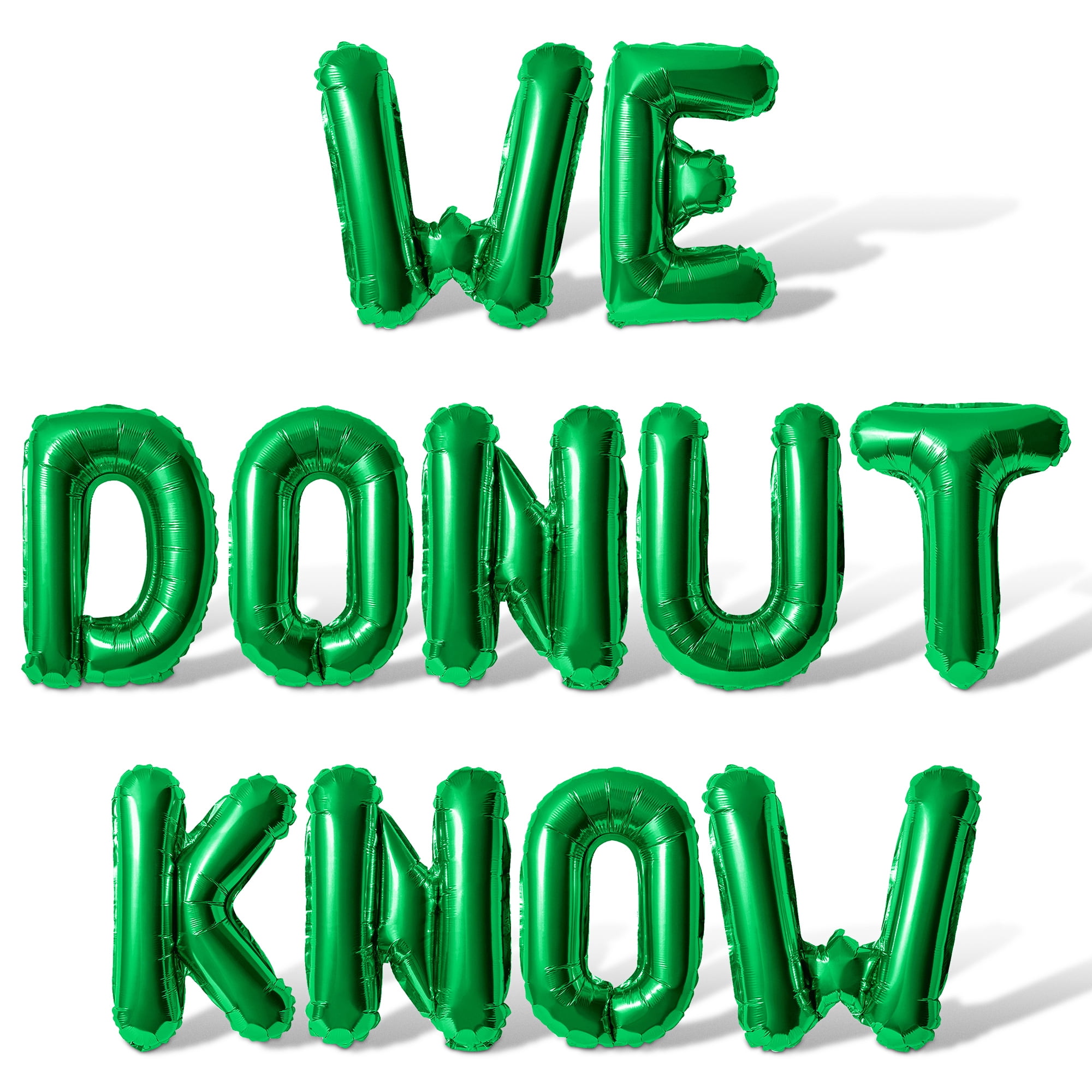 Letter Balloons - WE DONUT KNOW 16" Inch Alphabet Letters Foil Mylar ...