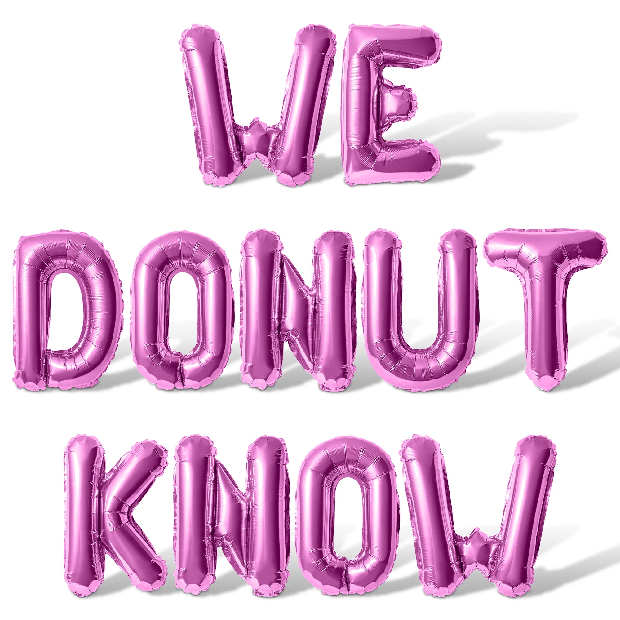 Letter Balloons - WE DONUT KNOW 16" Inch Alphabet Letters Foil Mylar ...
