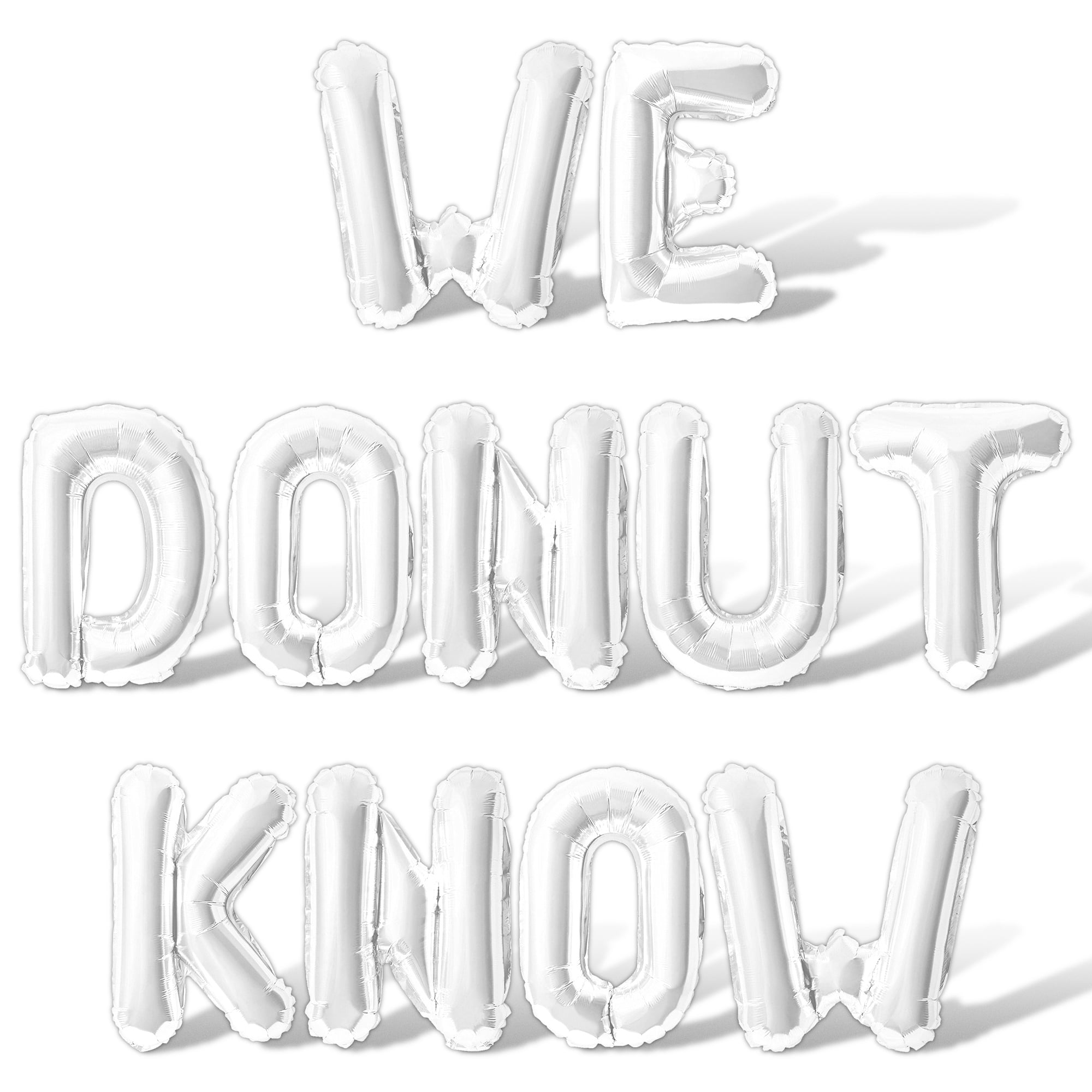 Letter Balloons - WE DONUT KNOW 16" Inch Alphabet Letters Foil Mylar ...
