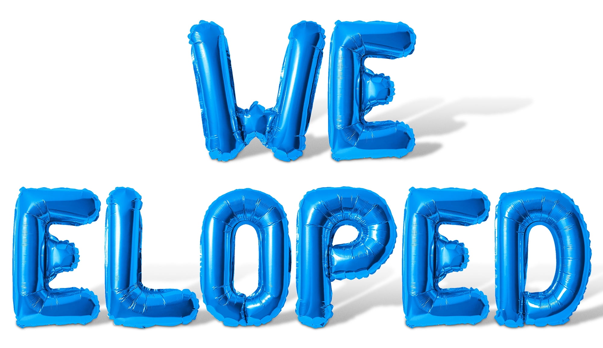 Letter Balloons - WE ELOPED 16" Inch Alphabet Letters Foil Mylar ...