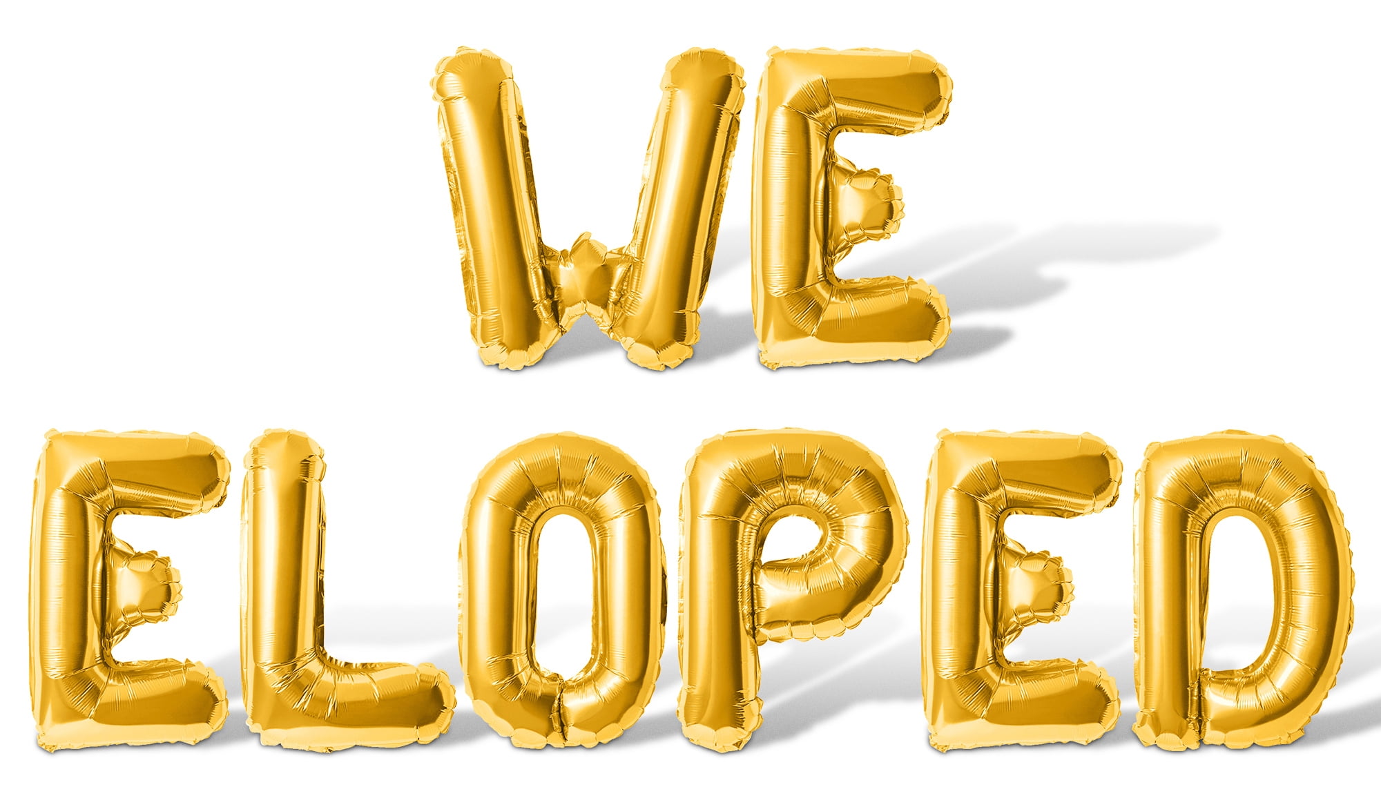 Letter Balloons - WE ELOPED 16" Inch Alphabet Letters Foil Mylar ...