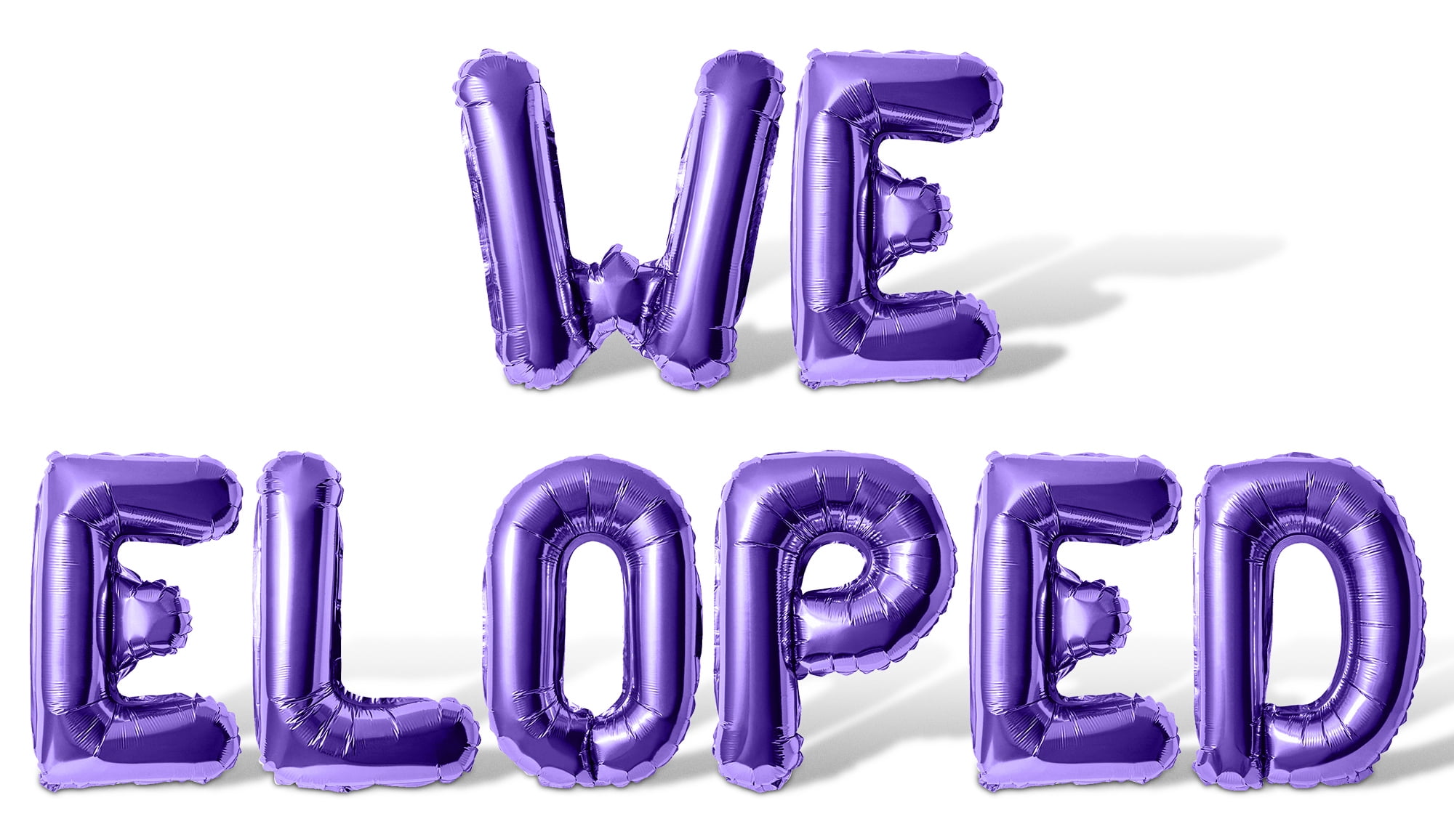 Letter Balloons - WE ELOPED 16" Inch Alphabet Letters Foil Mylar ...