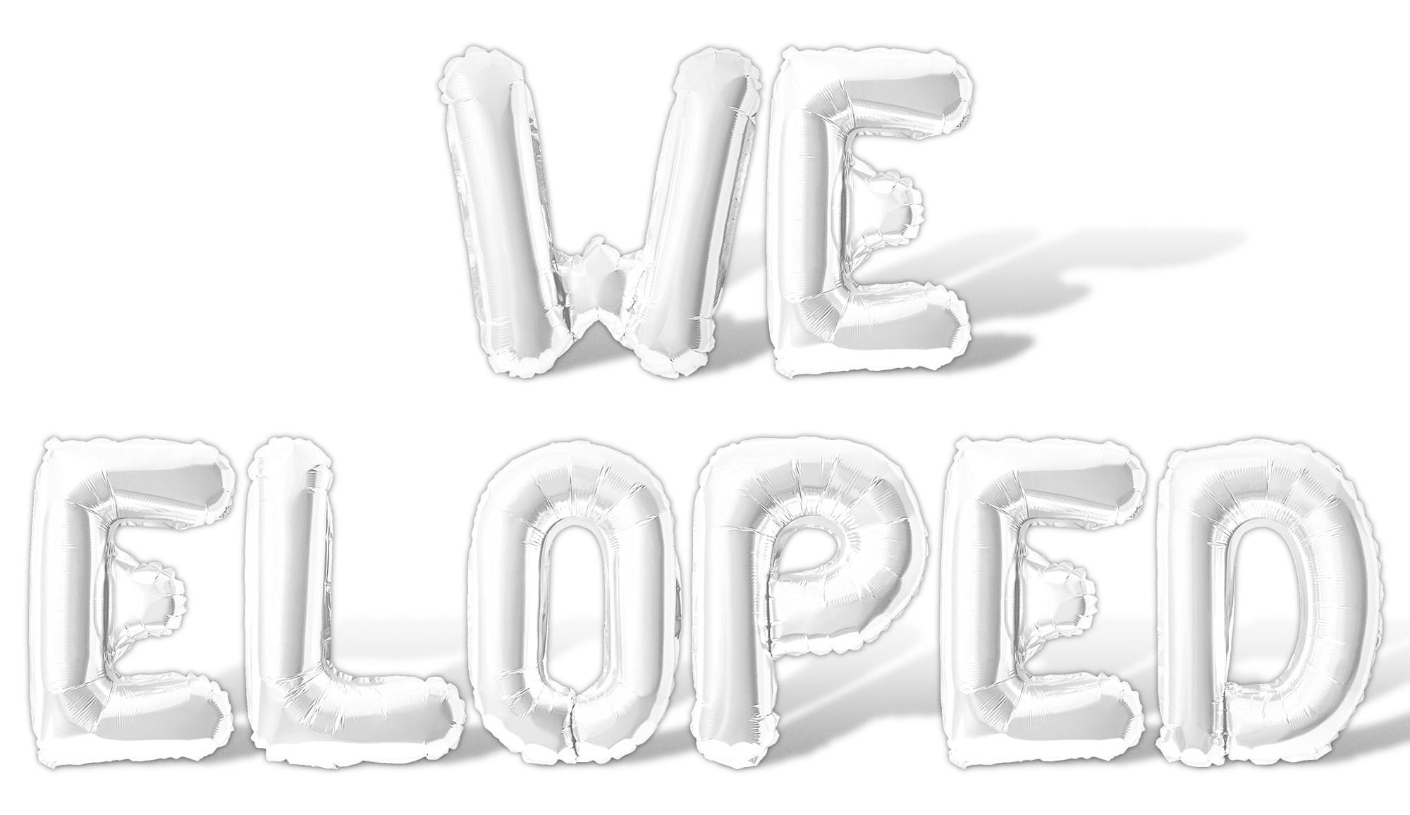 Letter Balloons - WE ELOPED 16" Inch Alphabet Letters Foil Mylar ...