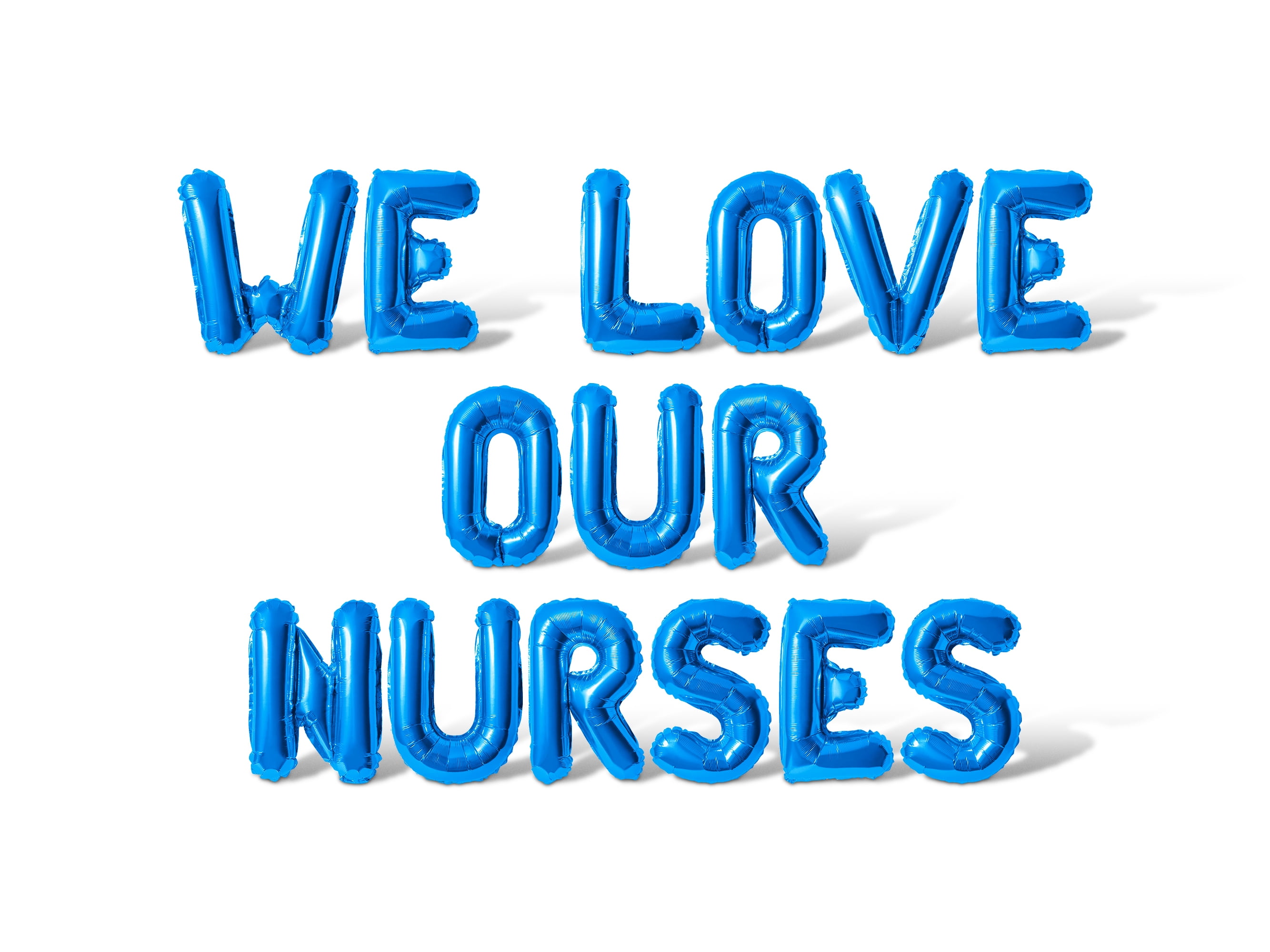 Letter Balloons - WE LOVE OUR NURSES 16" Inch Alphabet Letters Foil ...
