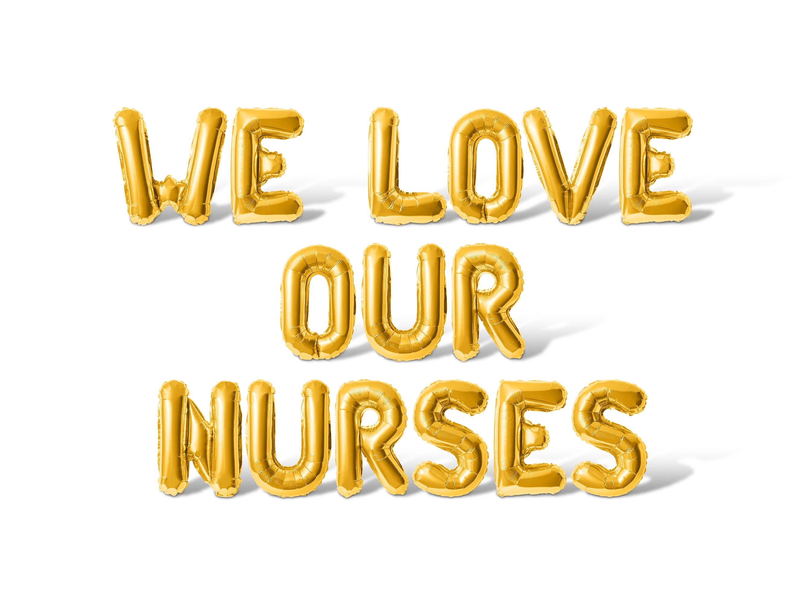 Letter Balloons - WE LOVE OUR NURSES 16" Inch Alphabet Letters Foil ...