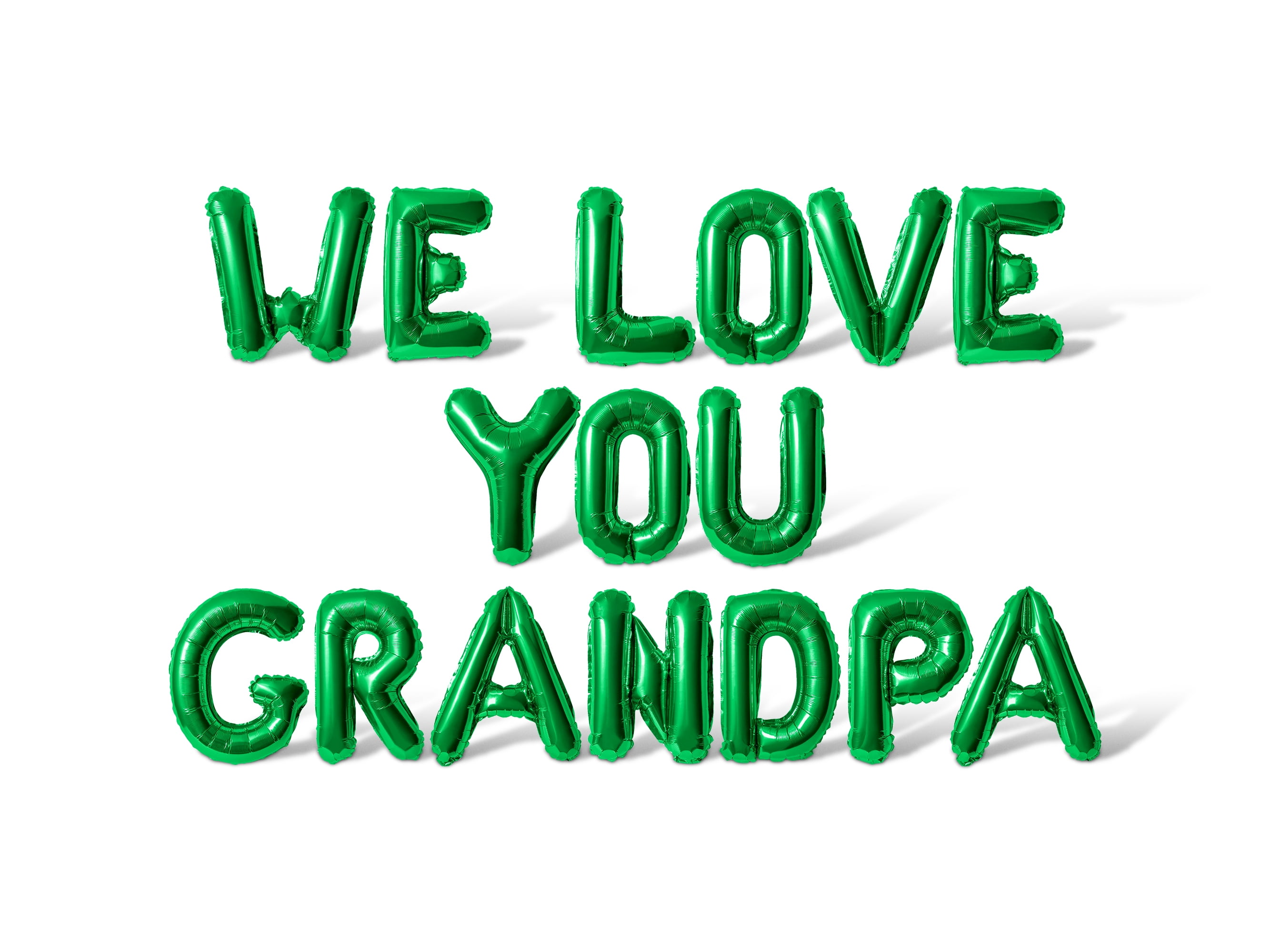 Letter Balloons - WE LOVE YOU GRANDPA 16" Inch Alphabet Letters Foil ...