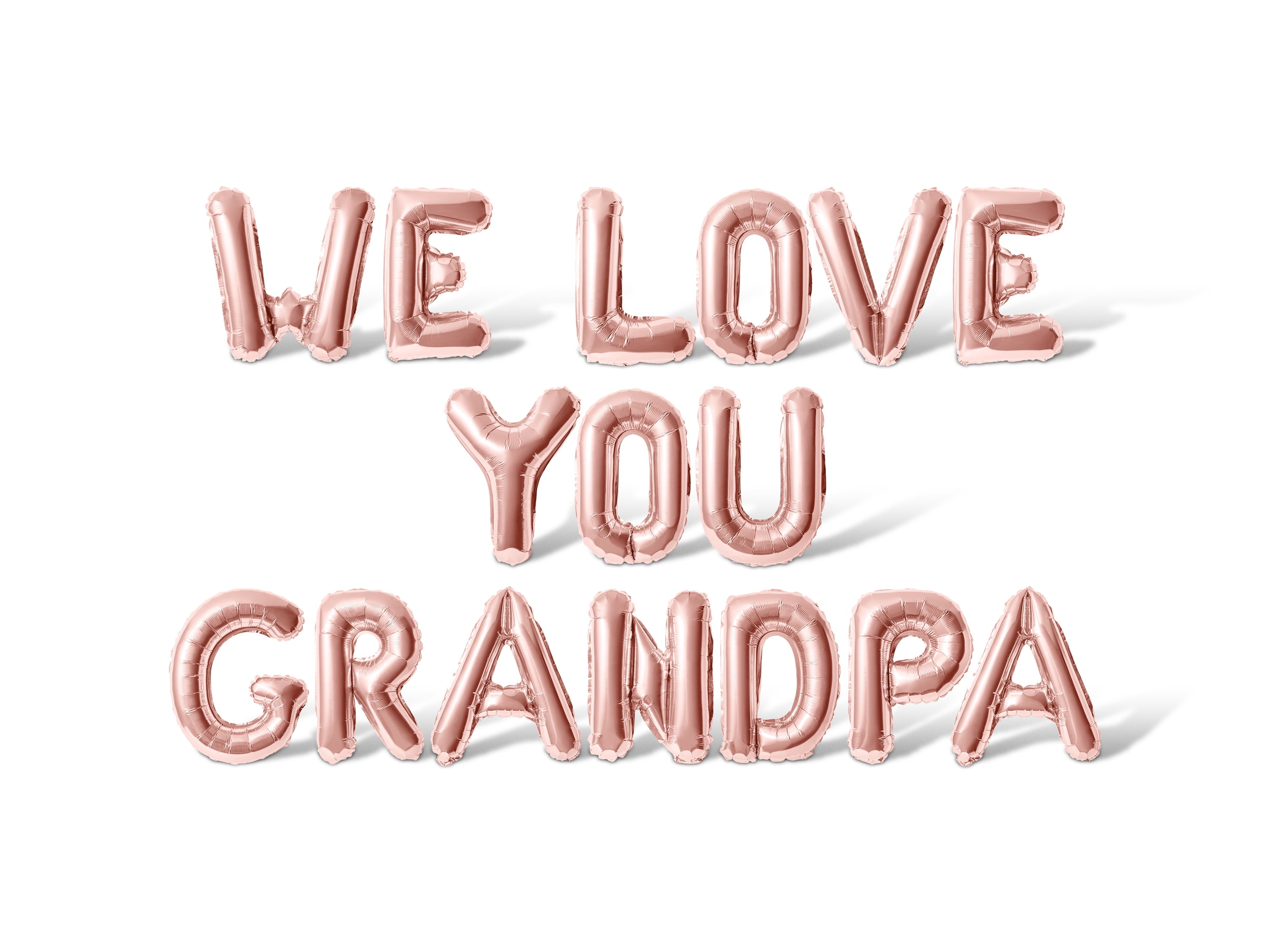 Letter Balloons - WE LOVE YOU GRANDPA 16" Inch Alphabet Letters Foil ...