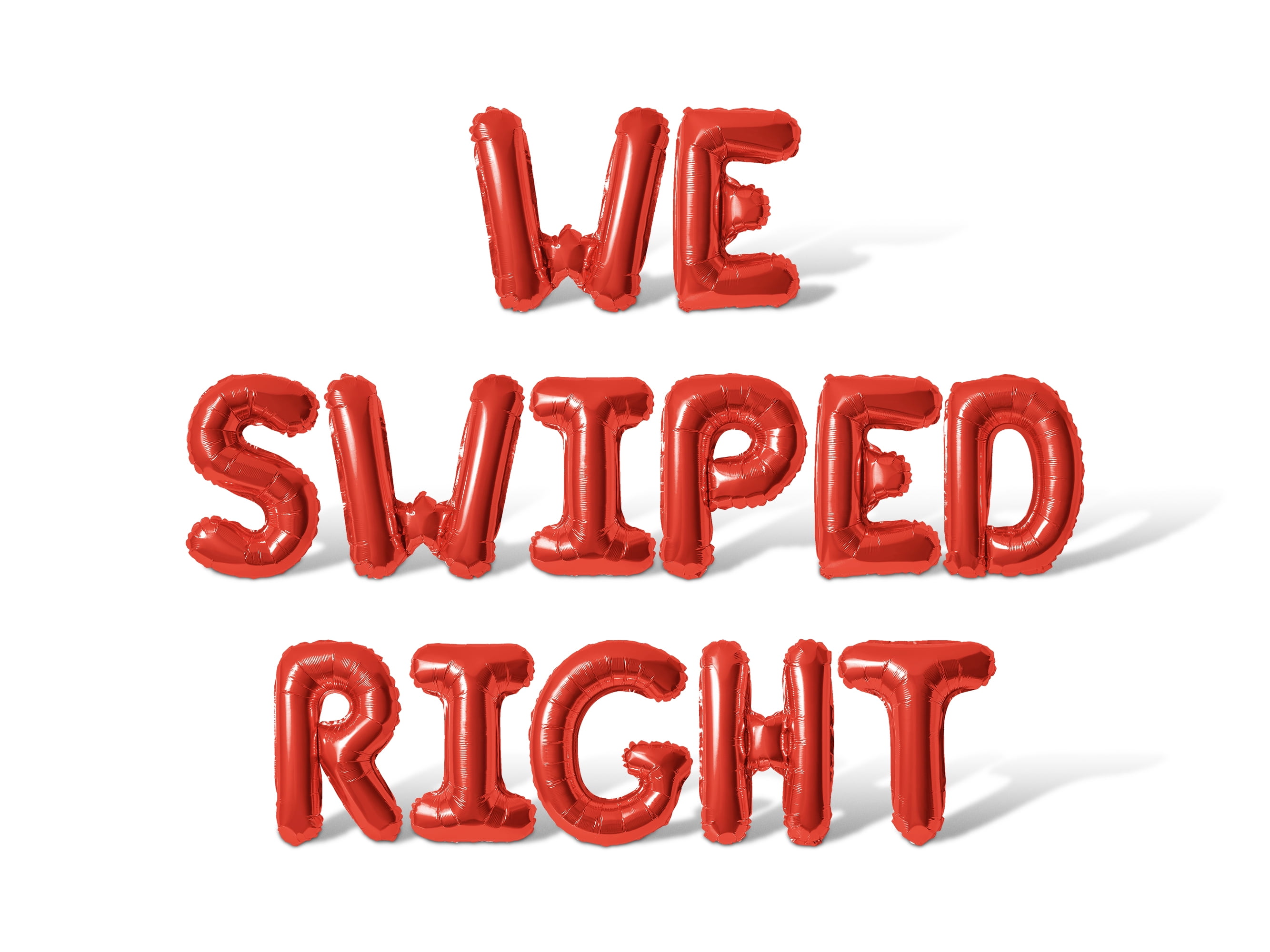 Letter Balloons - WE SWIPED RIGHT 16" Inch Alphabet Letters Foil Mylar ...