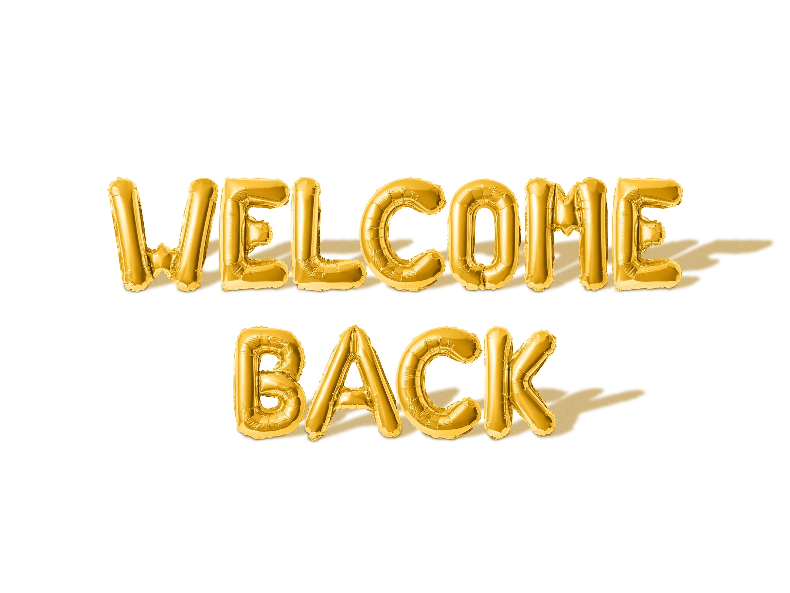 Letter Balloons - WELCOME BACK 16" Inch Alphabet Letters Foil Mylar ...