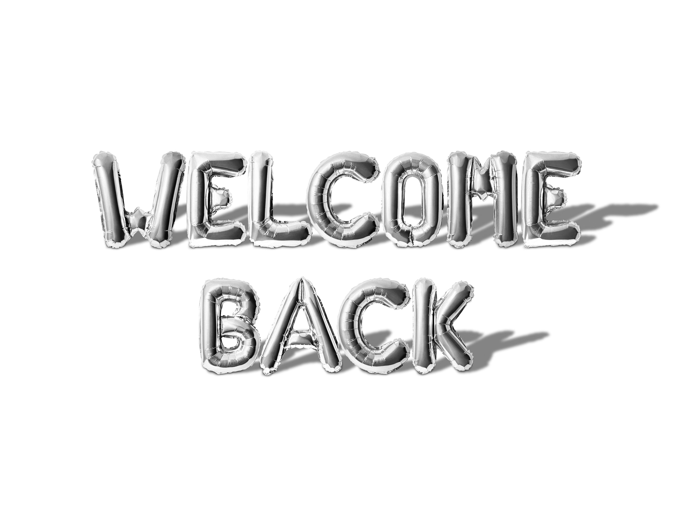 Letter Balloons - WELCOME BACK 16" Inch Alphabet Letters Foil Mylar ...
