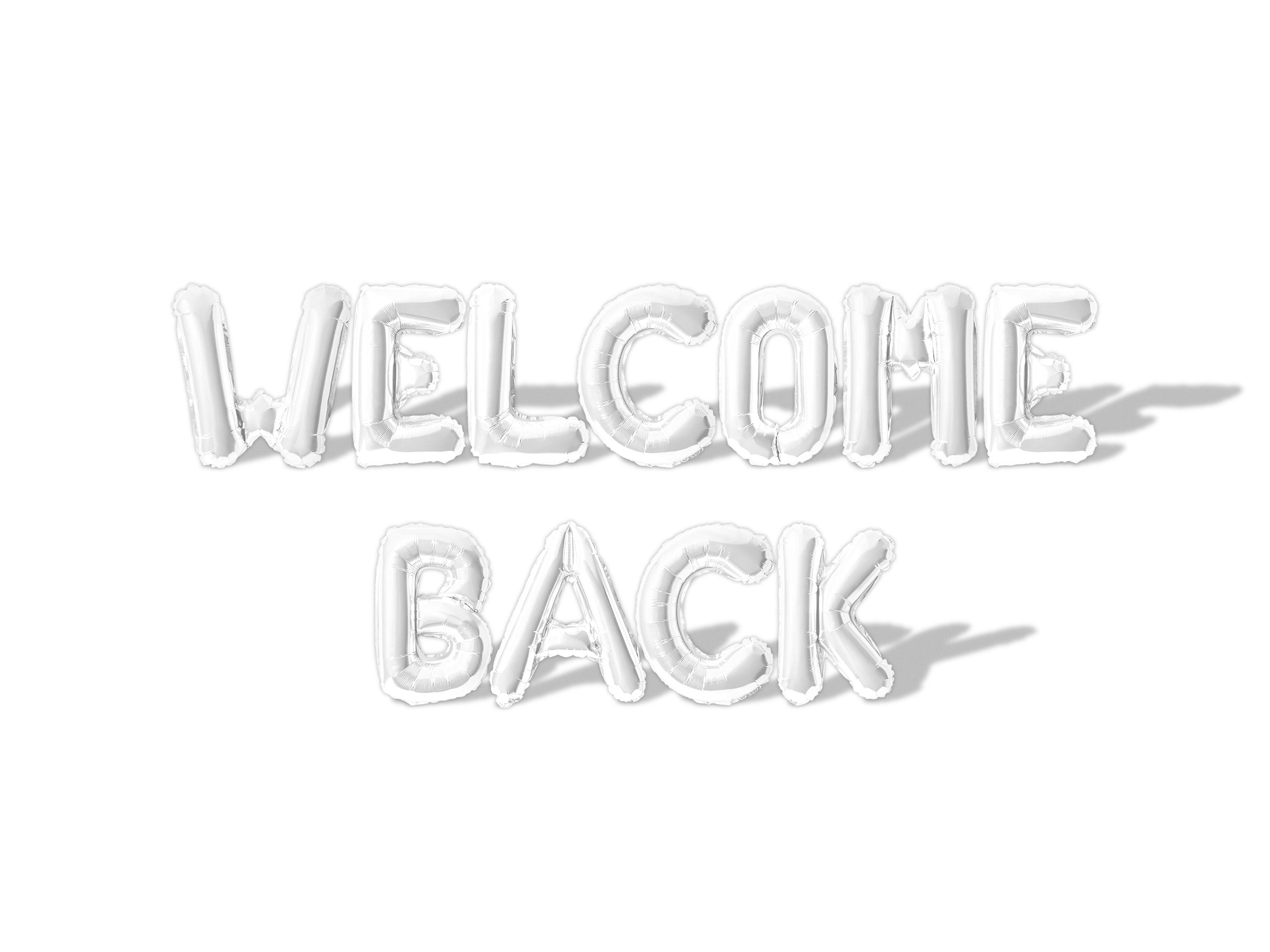 Letter Balloons - WELCOME BACK 16" Inch Alphabet Letters Foil Mylar ...
