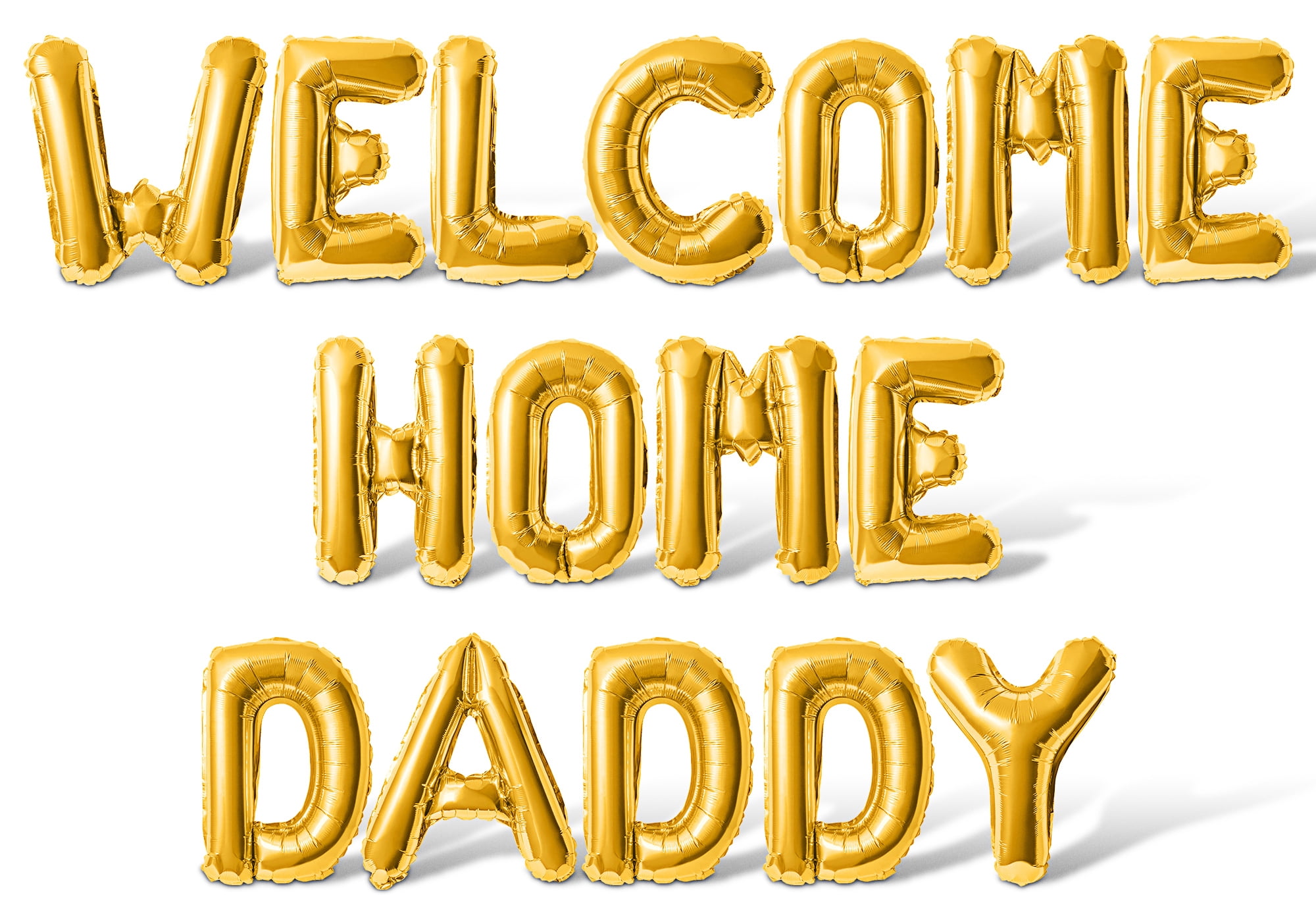 Letter Balloons - WELCOME HOME DADDY 16" Inch Alphabet Letters Foil ...