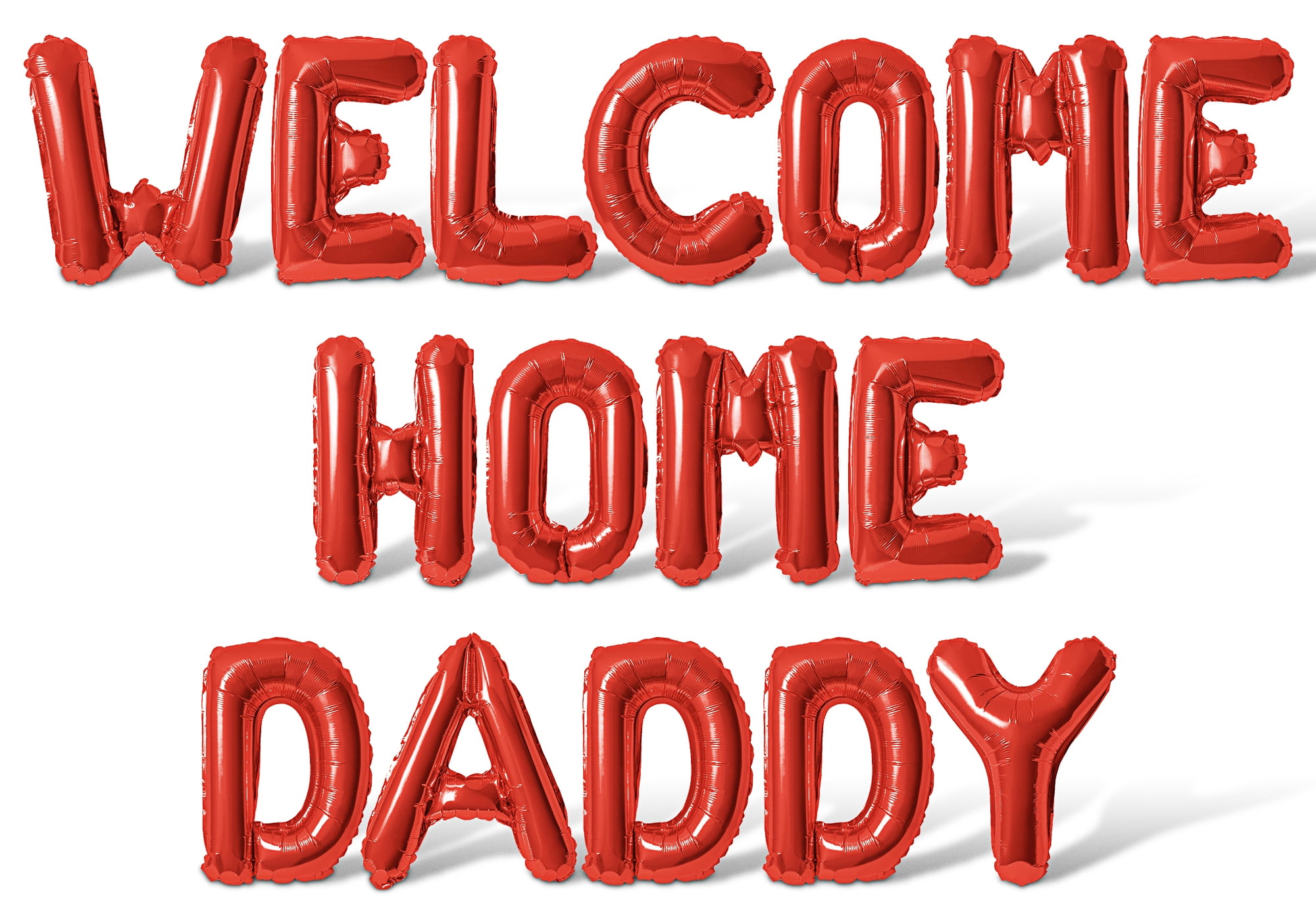 Letter Balloons - WELCOME HOME DADDY 16" Inch Alphabet Letters Foil ...
