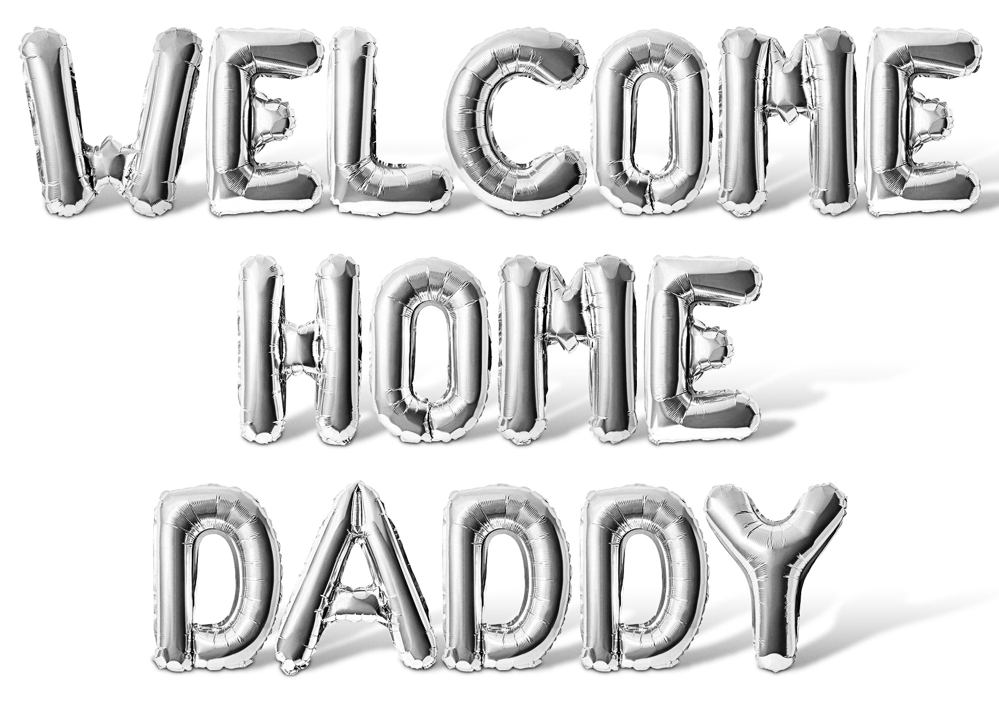 Letter Balloons - WELCOME HOME DADDY 16" Inch Alphabet Letters Foil ...