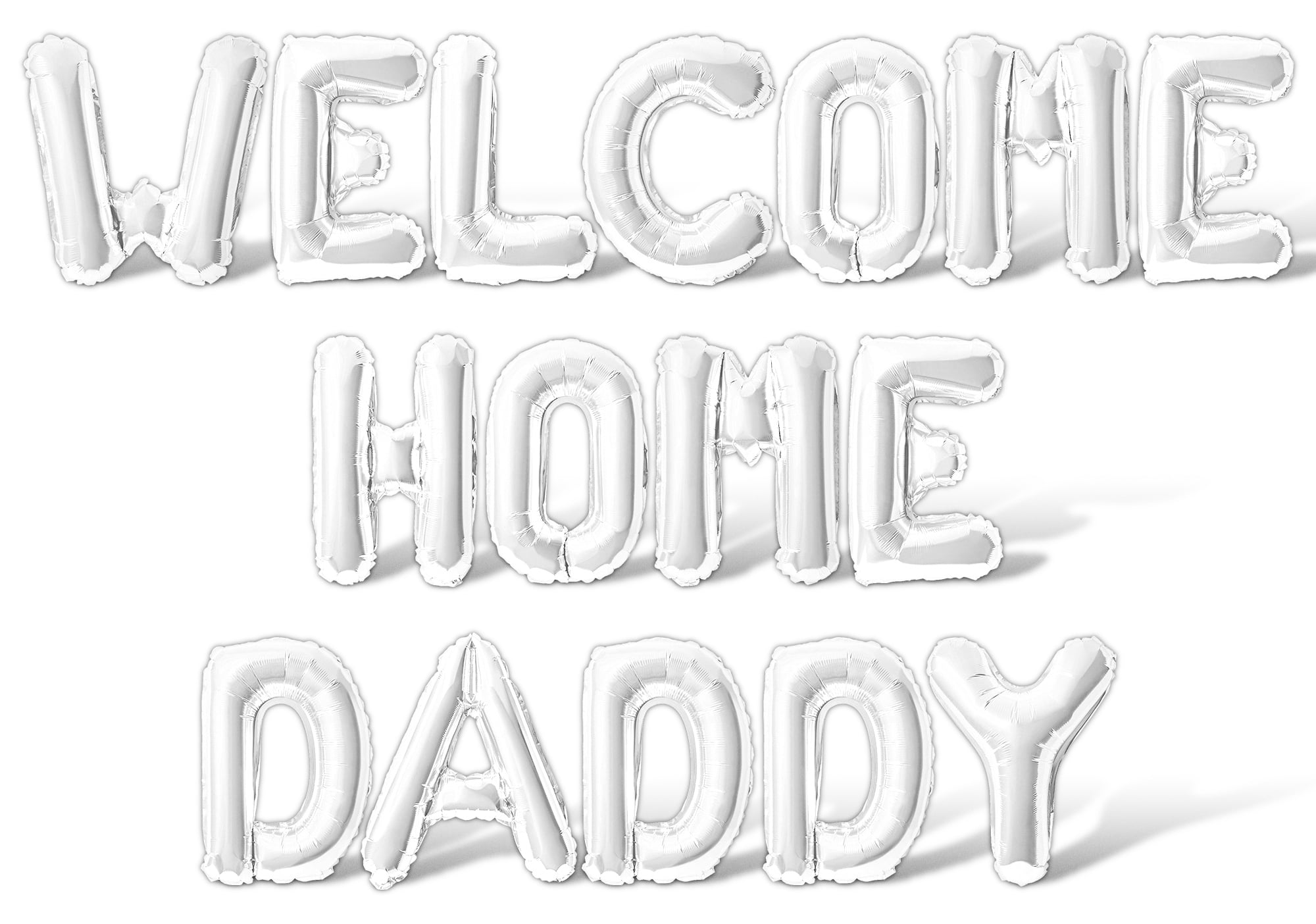 Letter Balloons - WELCOME HOME DADDY 16" Inch Alphabet Letters Foil ...