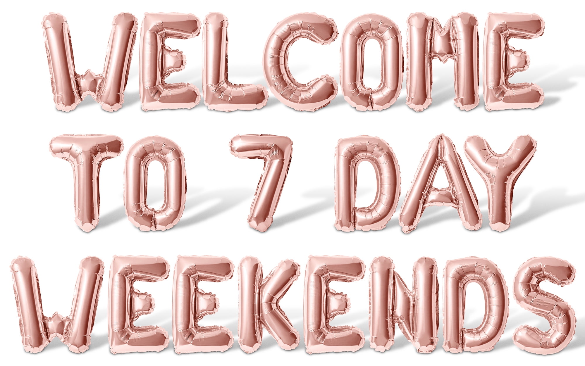 Letter Balloons - WELCOME TO 7 DAY WEEKENDS 16" Inch Alphabet Letters ...