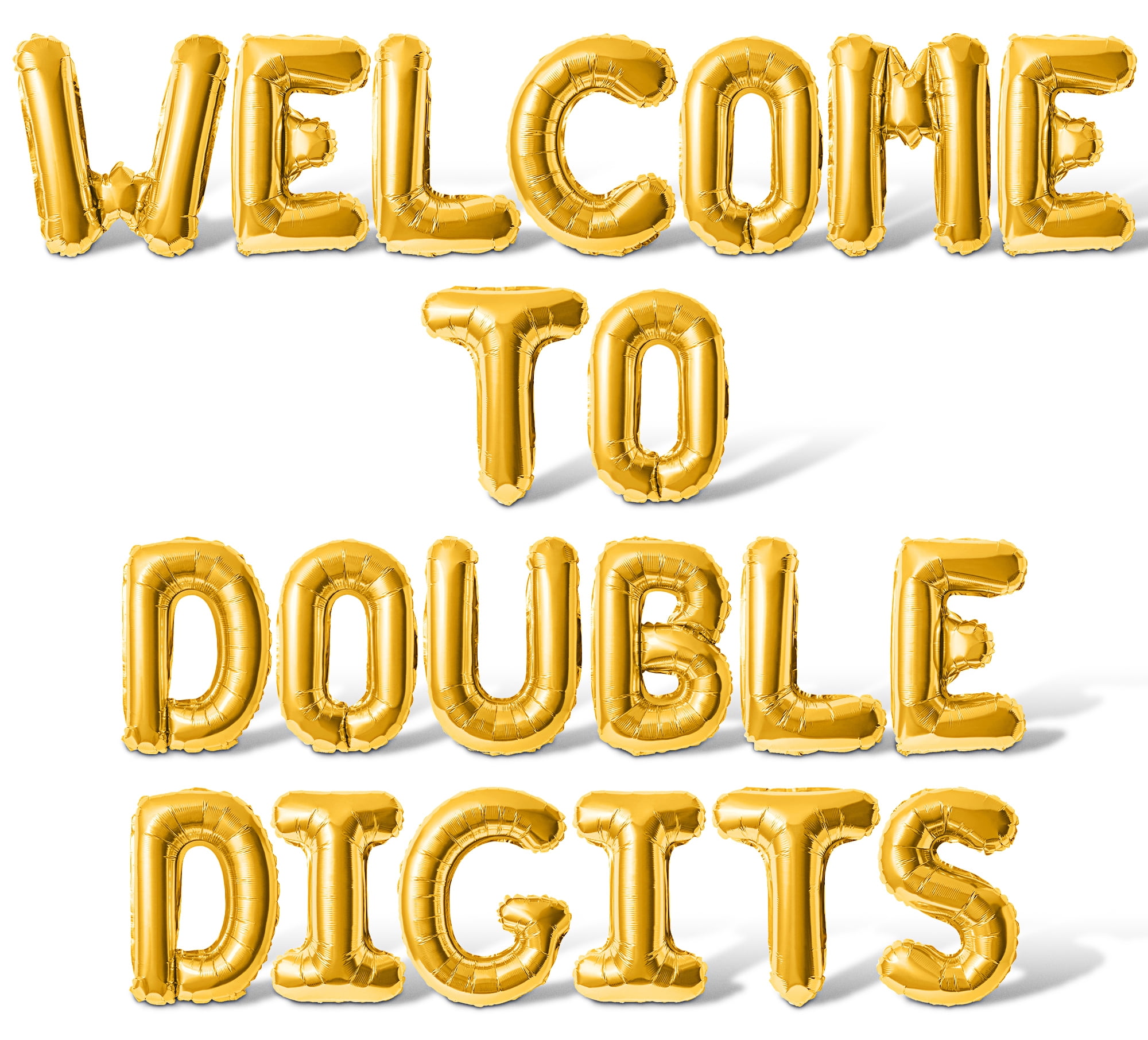 Letter Balloons - WELCOME TO DOUBLE DIGITS 16" Inch Alphabet Letters ...