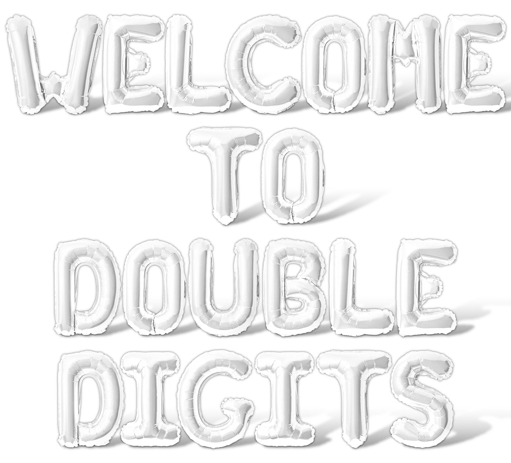 Letter Balloons - WELCOME TO DOUBLE DIGITS 16" Inch Alphabet Letters ...