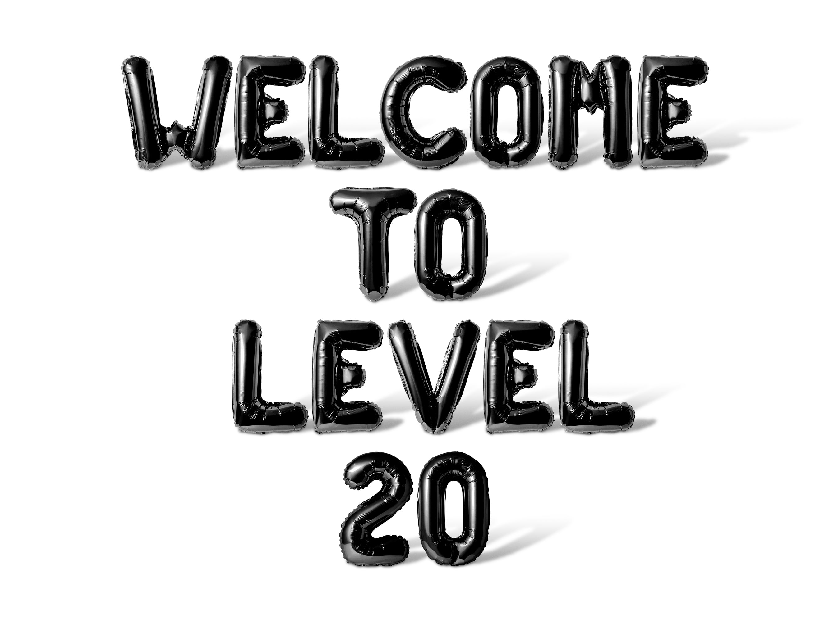 Letter Balloons - WELCOME TO LEVEL 20 16" Inch Alphabet Letters Foil ...