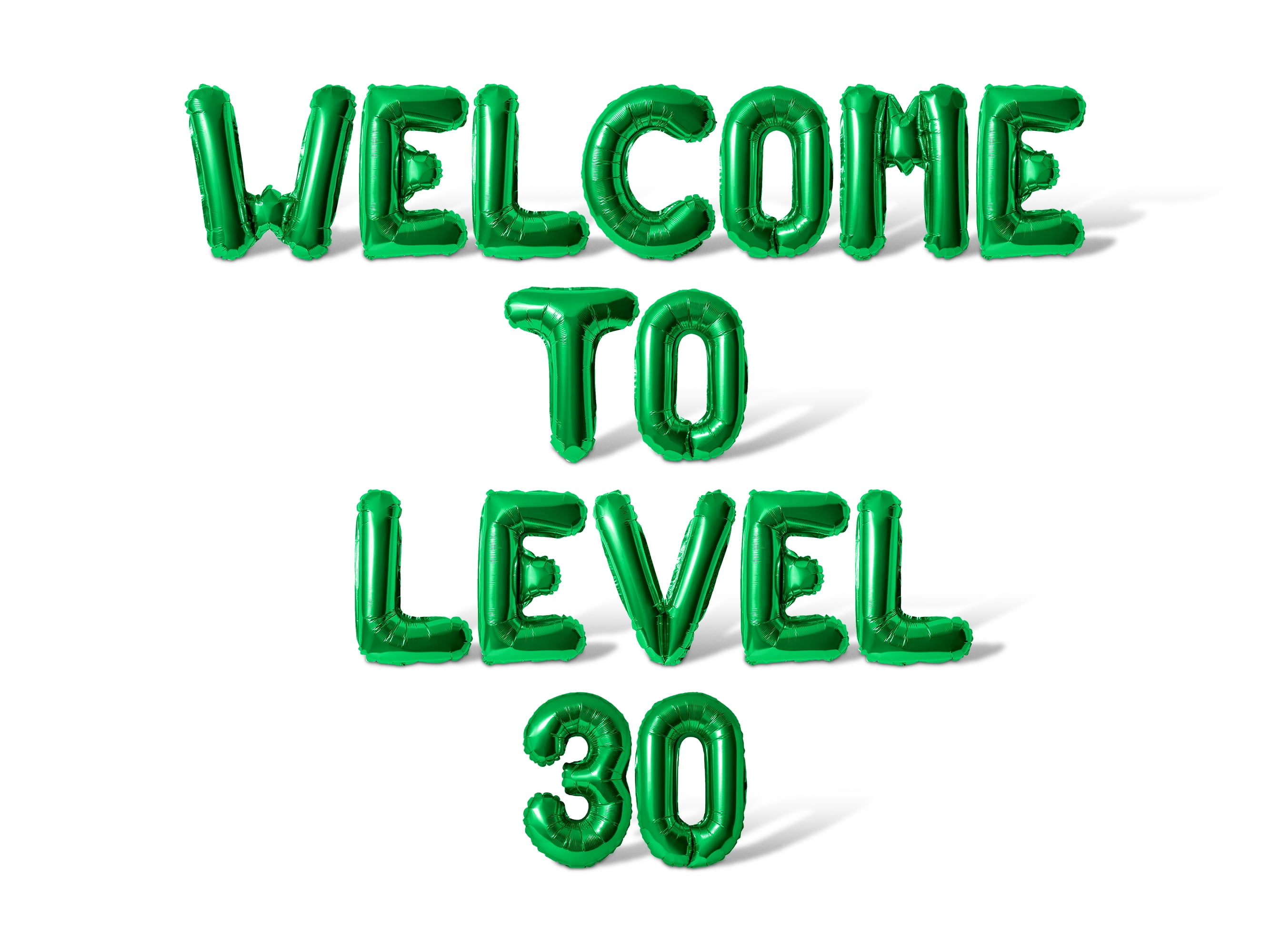 Letter Balloons - WELCOME TO LEVEL 30 16" Inch Alphabet Letters Foil ...
