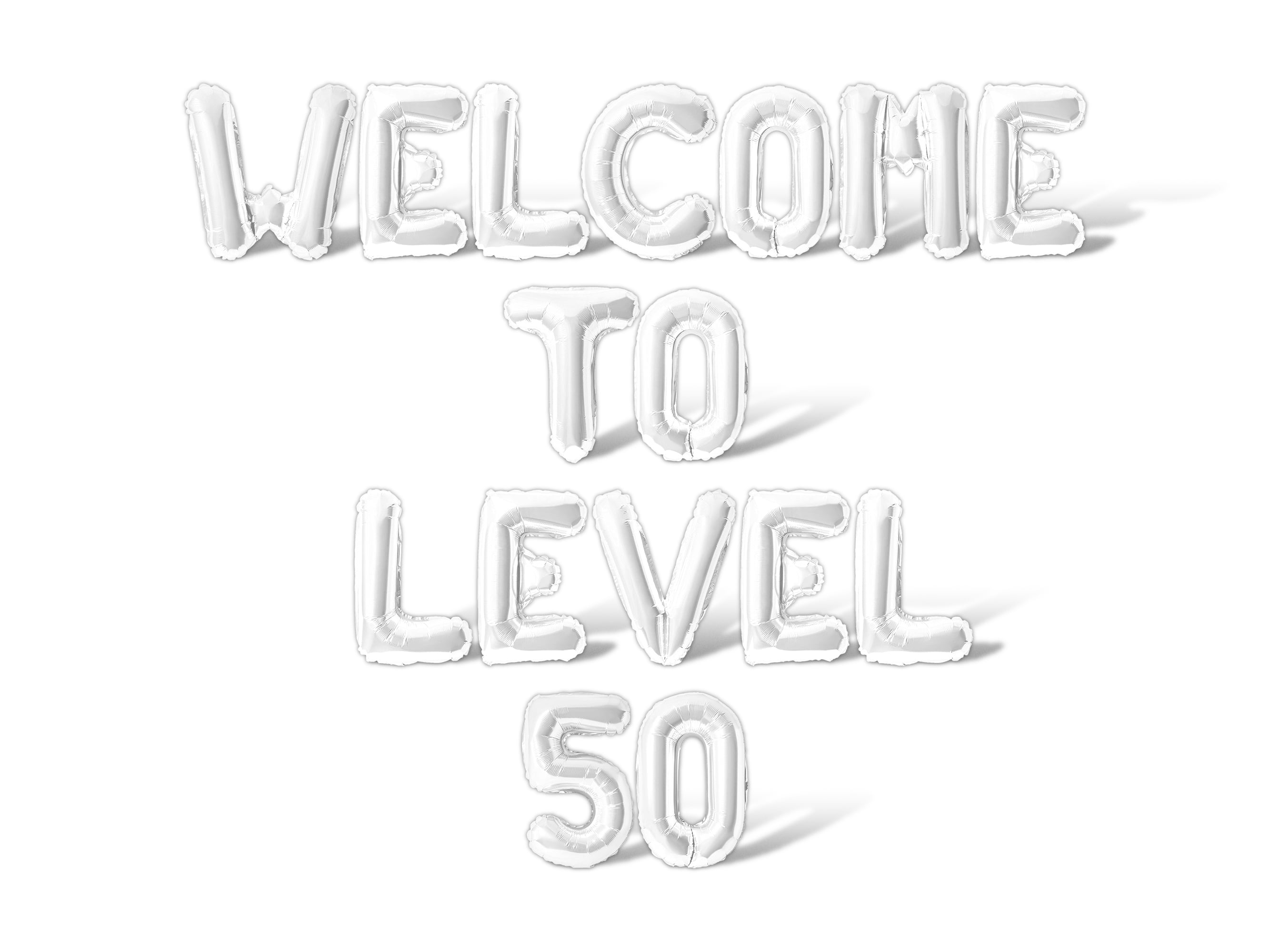 Letter Balloons - WELCOME TO LEVEL 50 16" Inch Alphabet Letters Foil ...
