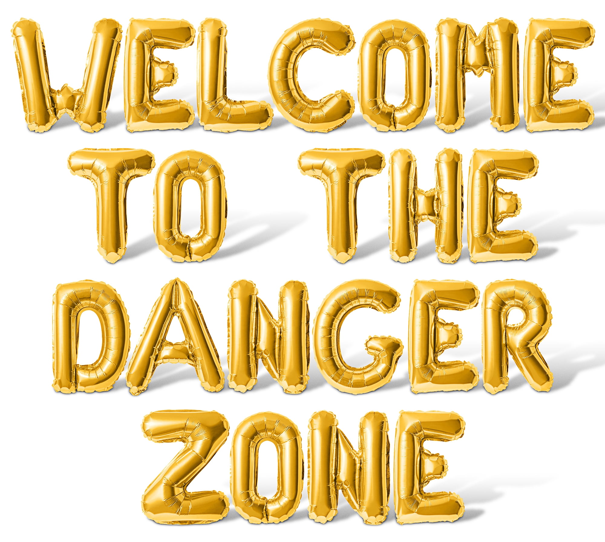 Letter Balloons - WELCOME TO THE DANGER ZONE 16" Inch Alphabet Letters ...