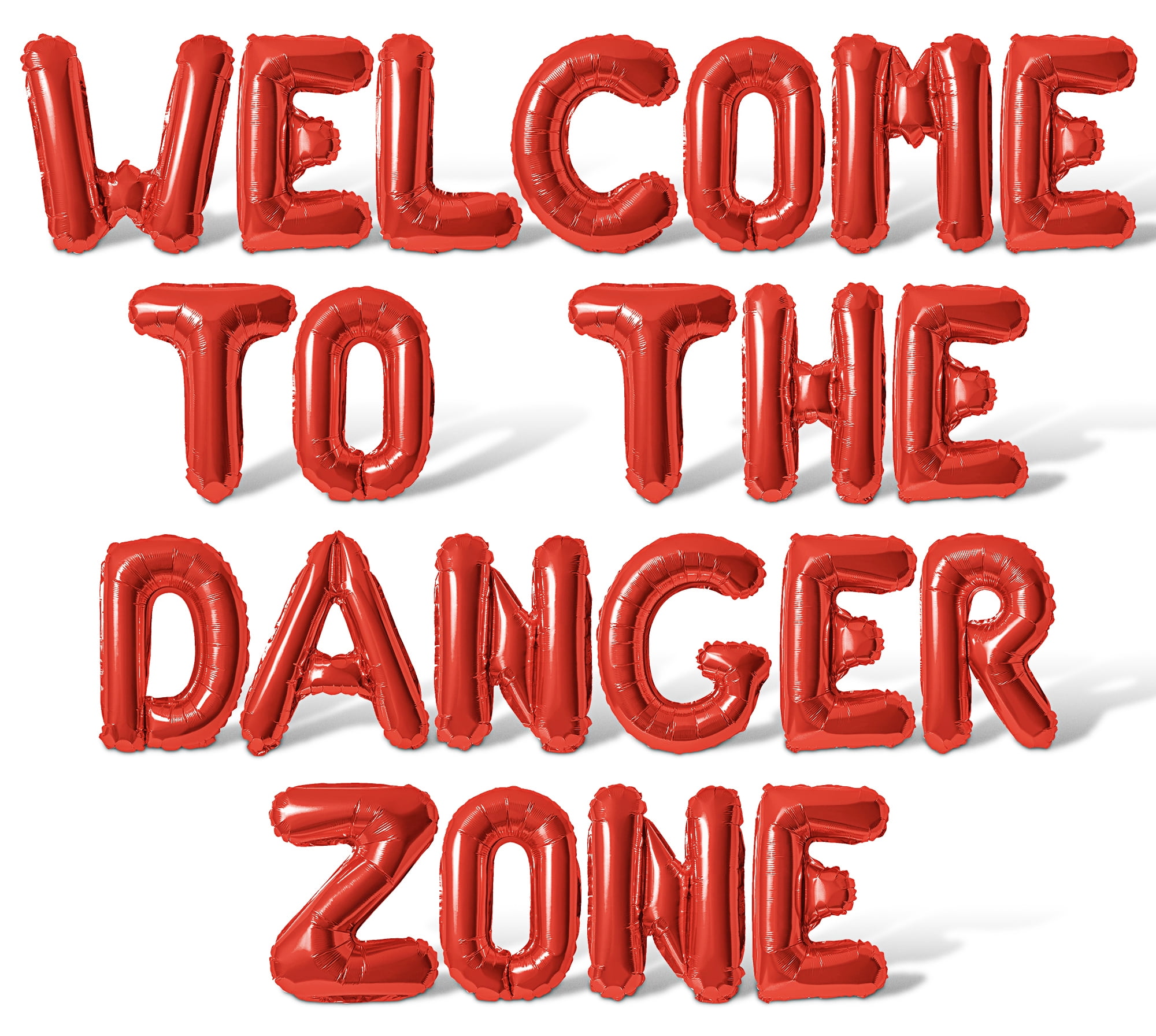 Letter Balloons - WELCOME TO THE DANGER ZONE 16" Inch Alphabet Letters ...