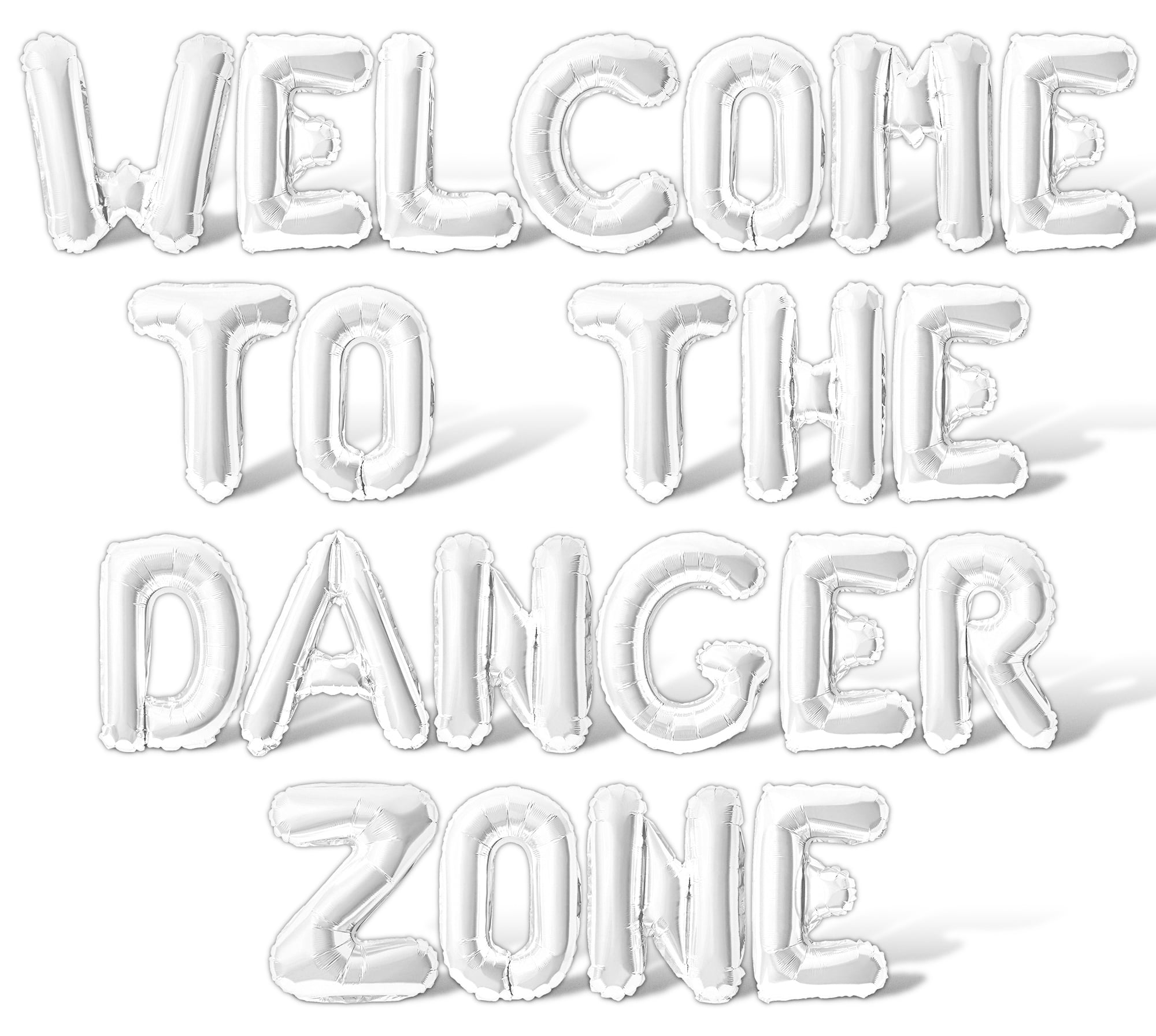 Letter Balloons - WELCOME TO THE DANGER ZONE 16" Inch Alphabet Letters ...