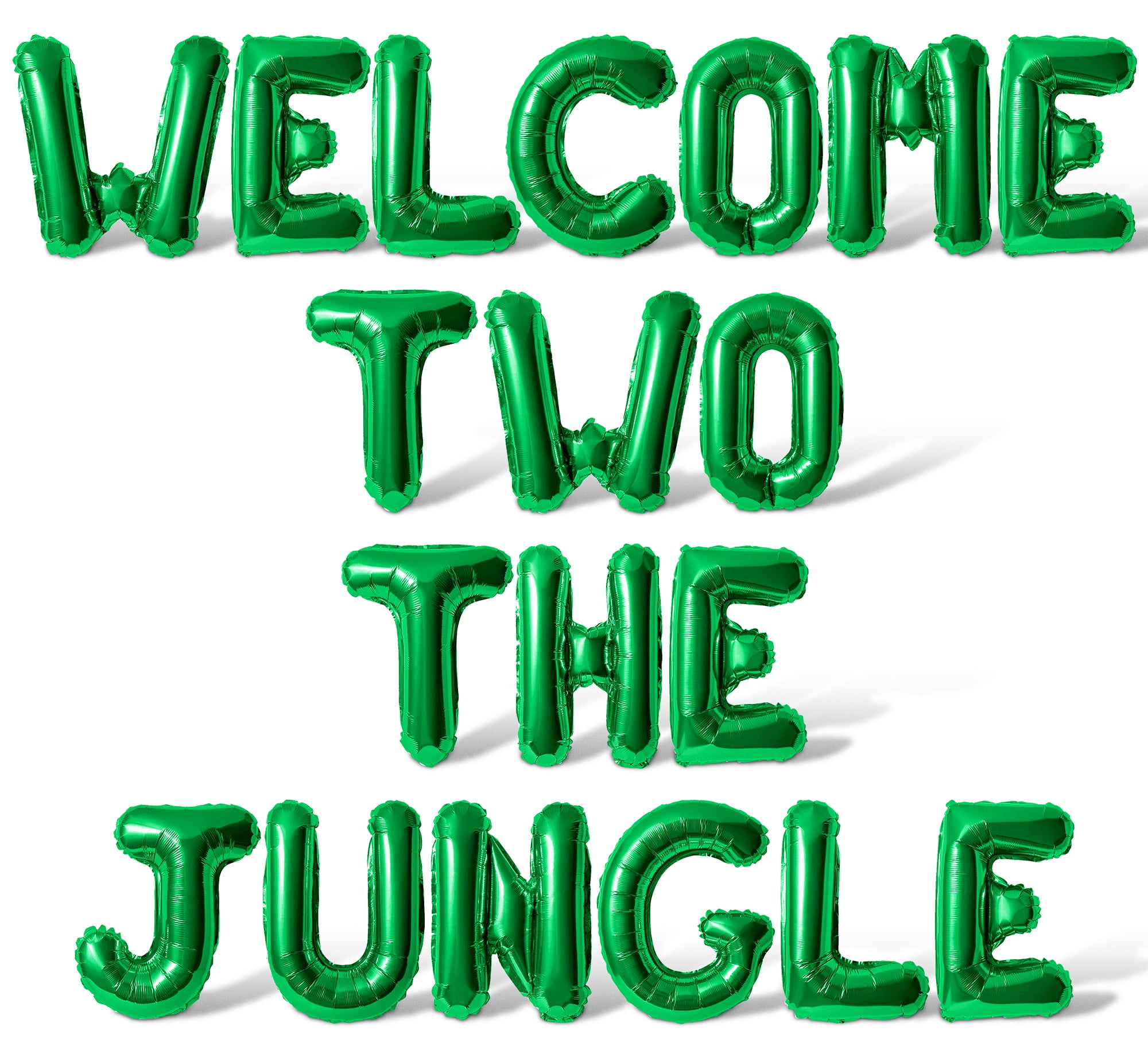 Letter Balloons - WELCOME TWO THE JUNGLE 16" Inch Alphabet Letters Foil ...
