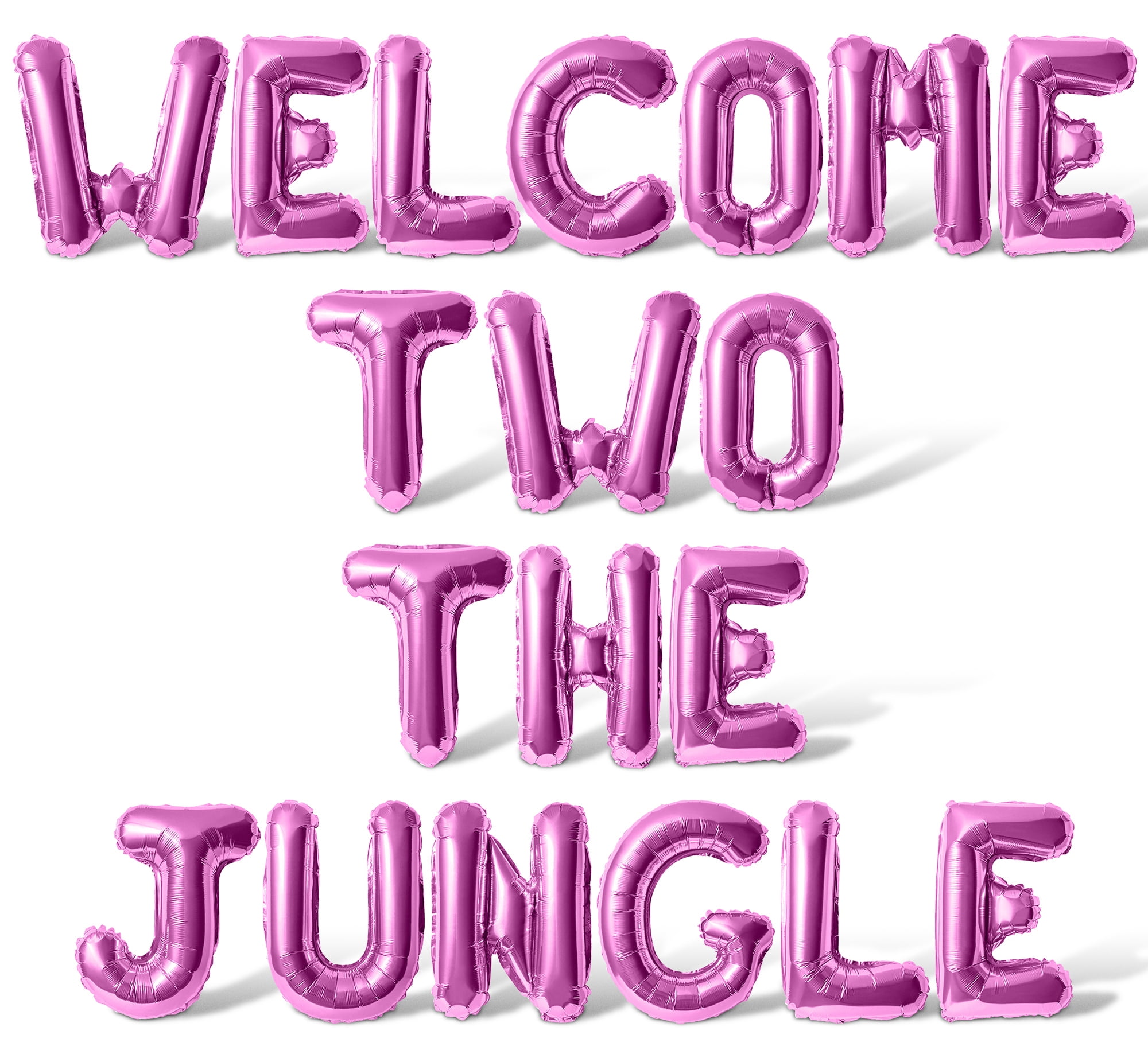 Letter Balloons - WELCOME TWO THE JUNGLE 16" Inch Alphabet Letters Foil ...
