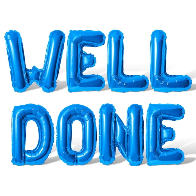 Letter Balloons - WELL DONE 16" Inch Alphabet Letters Foil Mylar ...