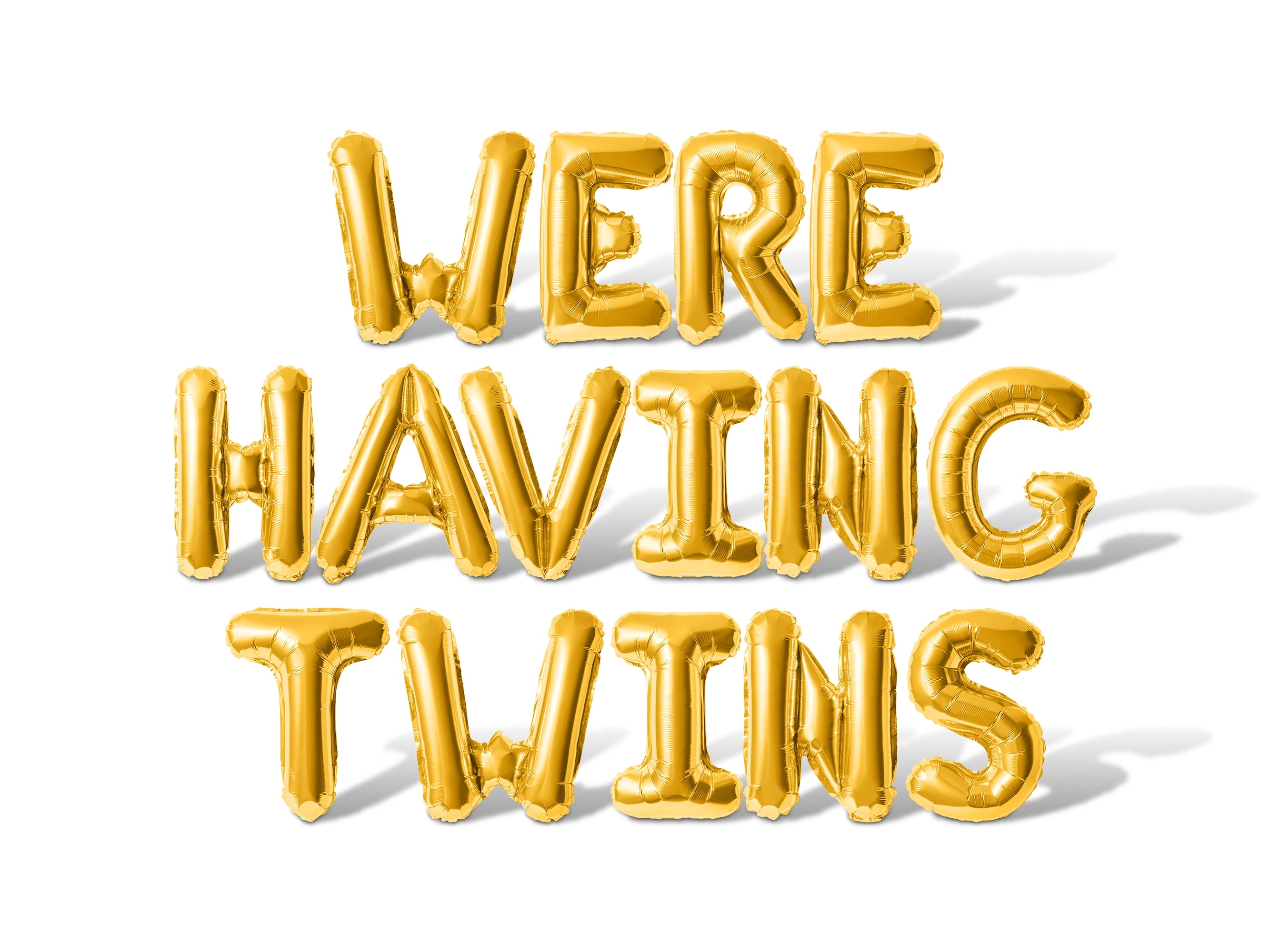 Letter Balloons - WERE HAVING TWINS 16" Inch Alphabet Letters Foil ...