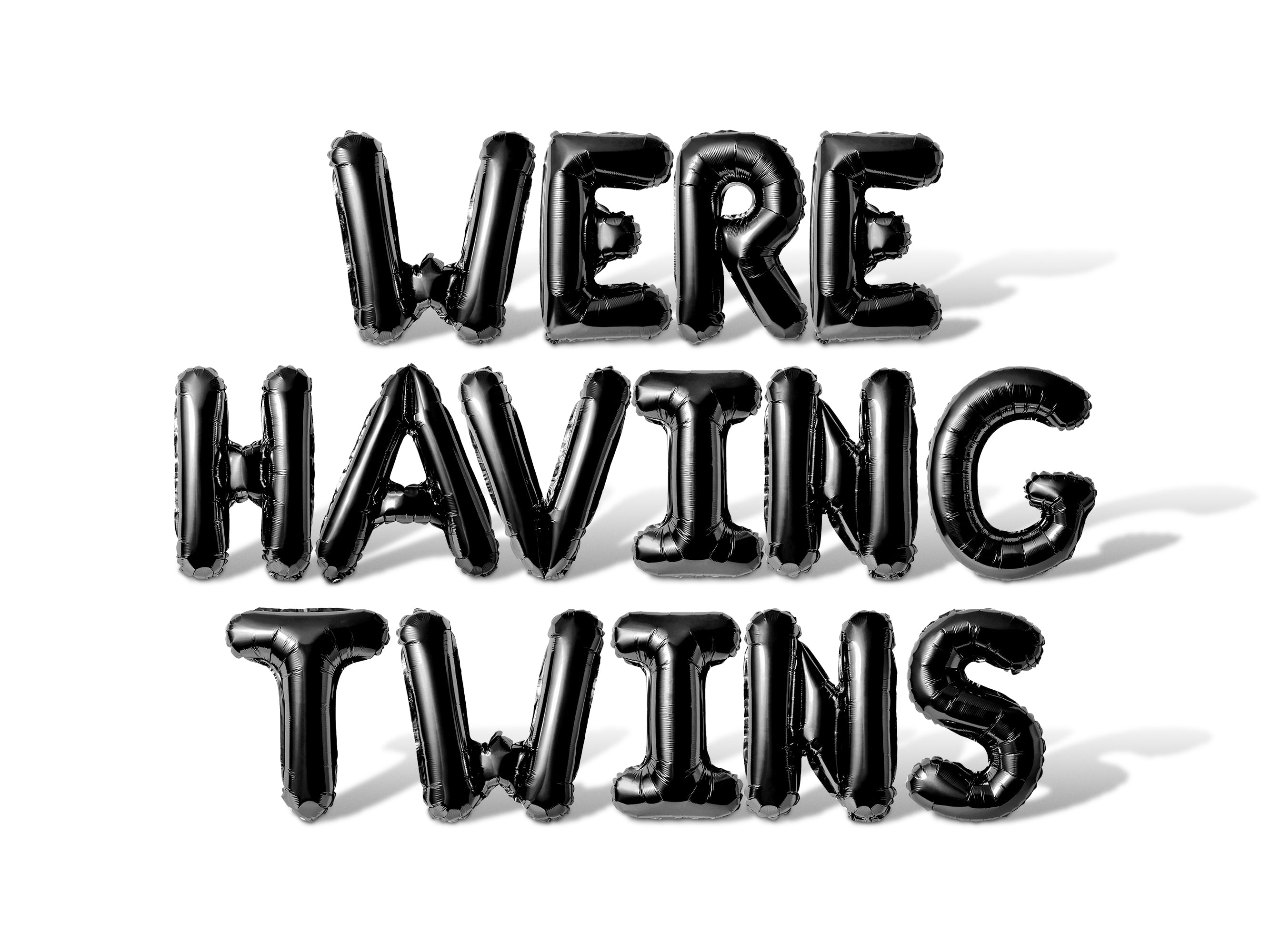 Letter Balloons - WERE HAVING TWINS 16" Inch Alphabet Letters Foil ...